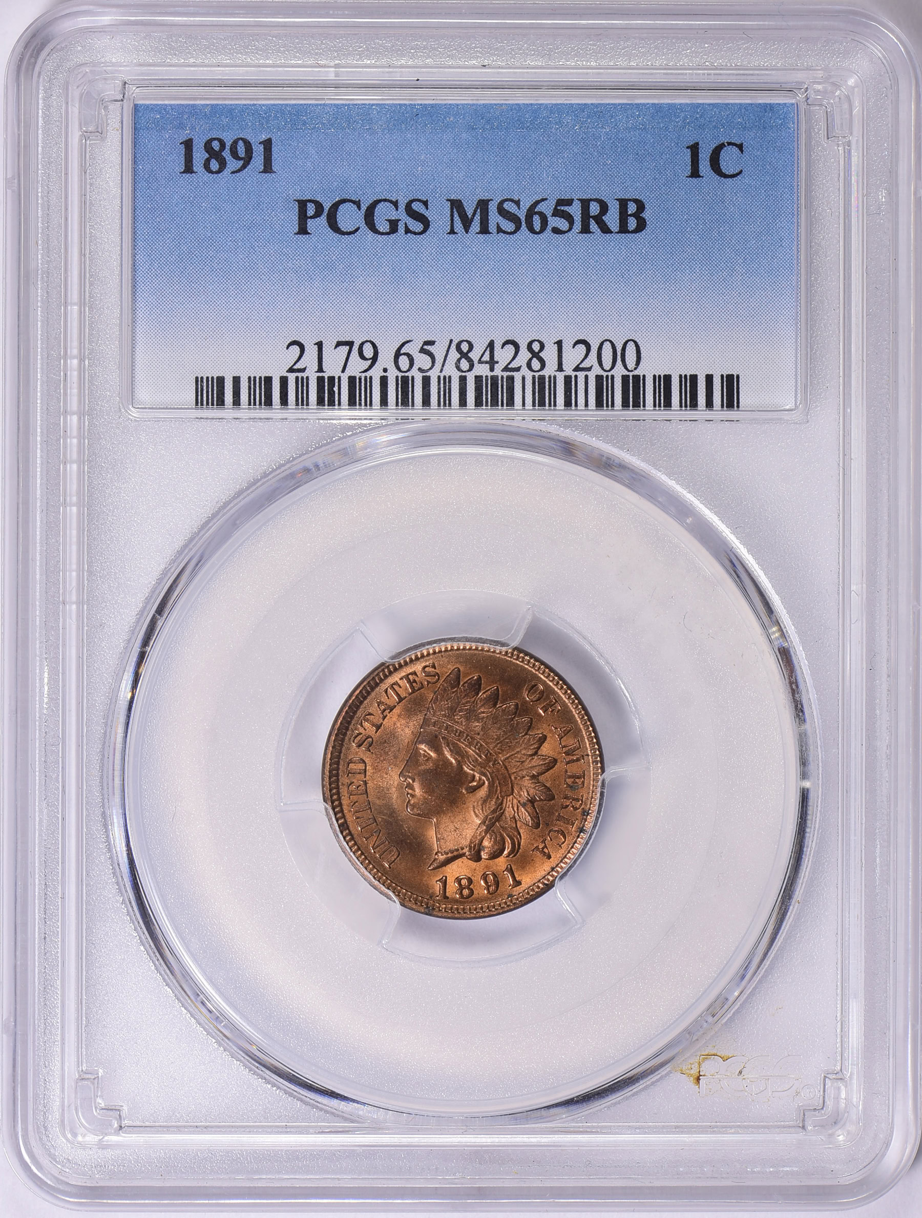 1891 Indian Cent PCGS MS-65 RB (Item 1771940) | GreatCollections Coin Auctions