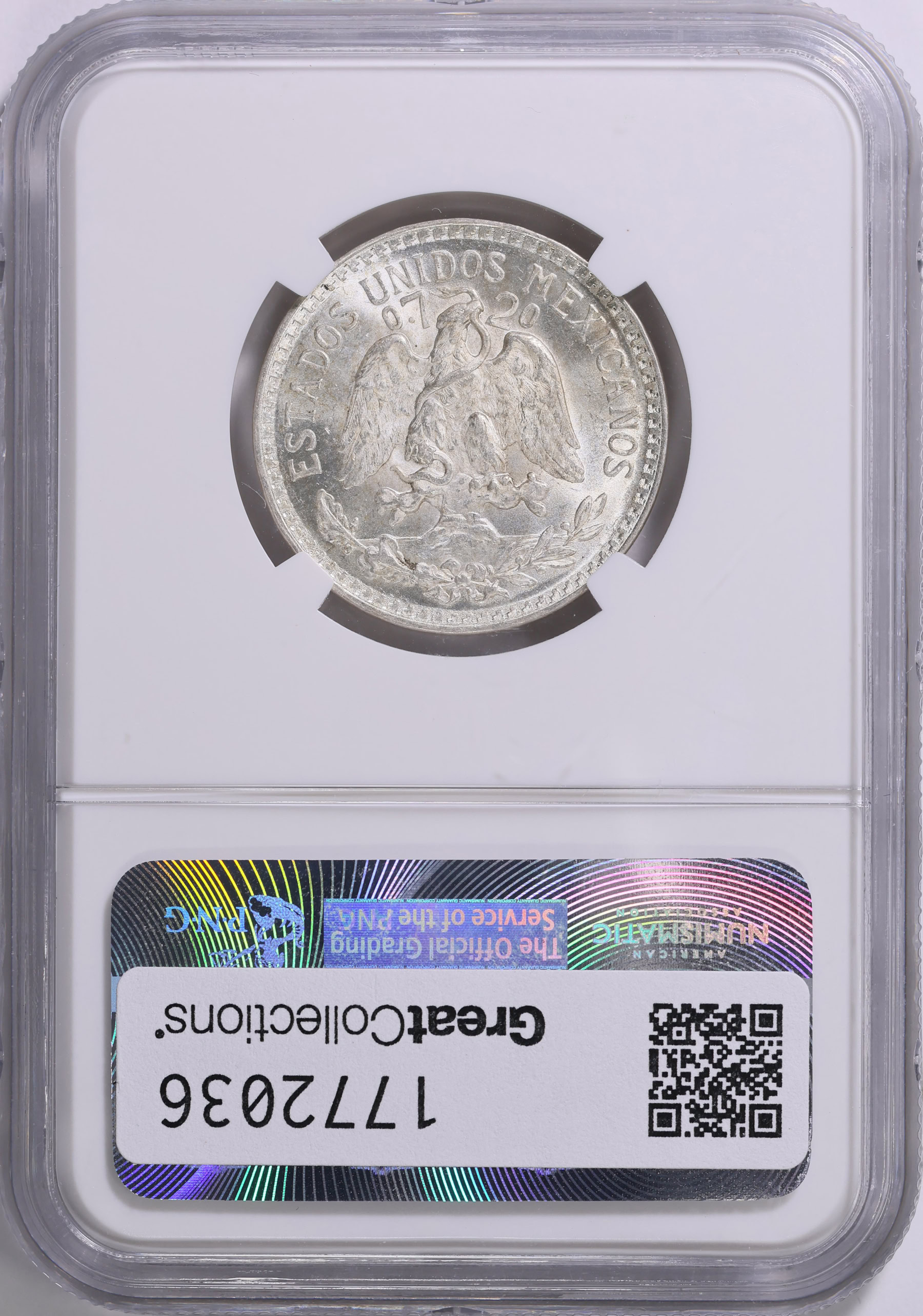 Mexico 1944-M Silver 50 Centavos KM-447 NGC MS-65 (Item 1772036 ...