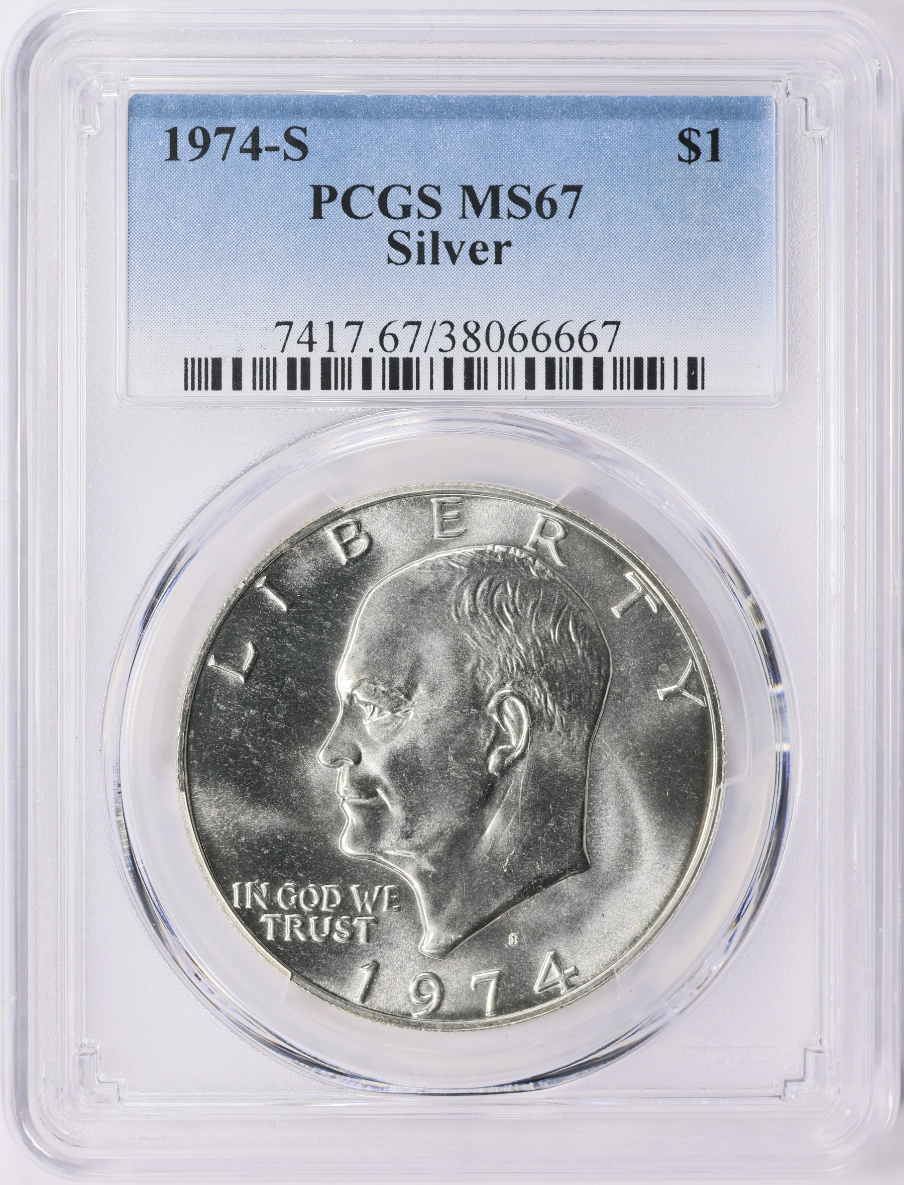 1974-S Eisenhower Dollar Silver PCGS MS-67 (Item 1772267) | GreatCollections Coin Auctions
