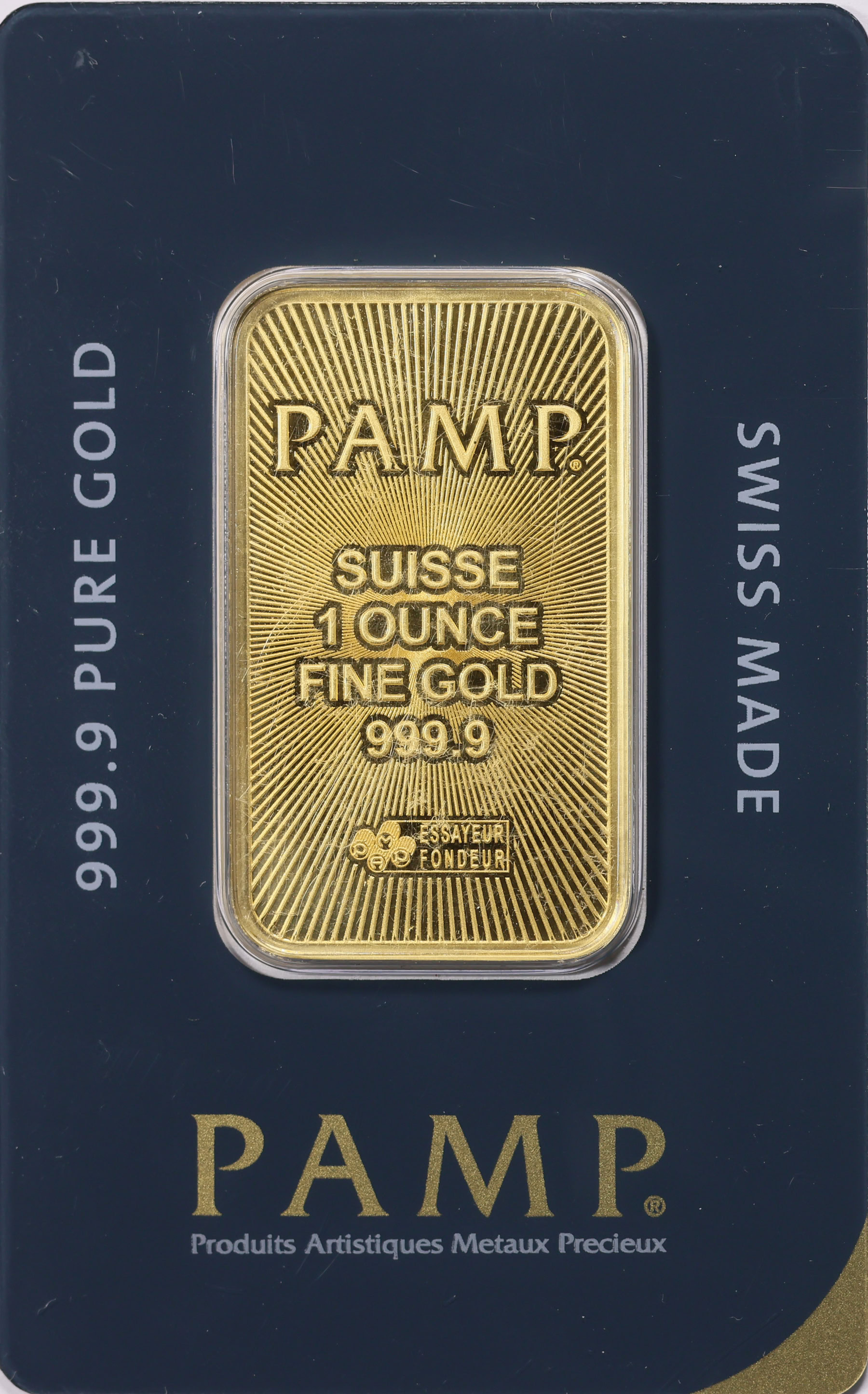 Switzerland ND Gold 1oz PAMP Ingot/Bar Uncertified in Card of Issue ...