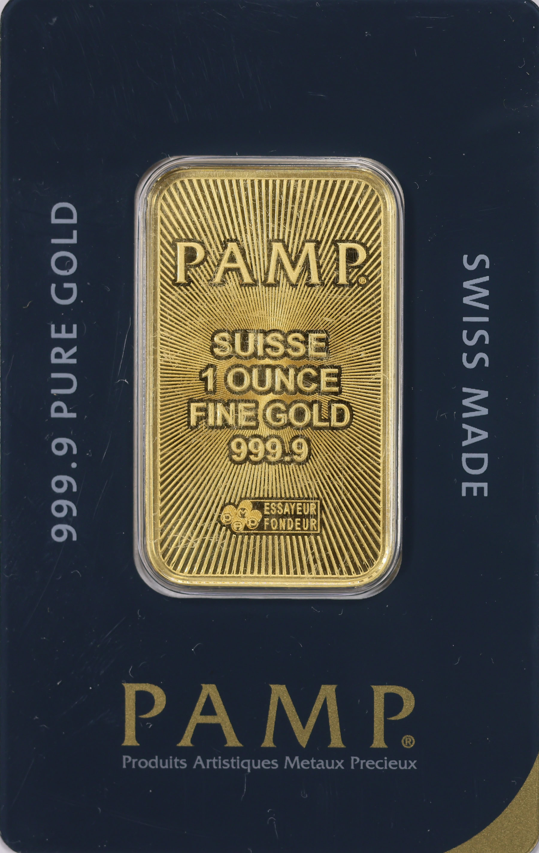Switzerland ND Gold 1oz PAMP Ingot/Bar Uncertified in Card of Issue ...