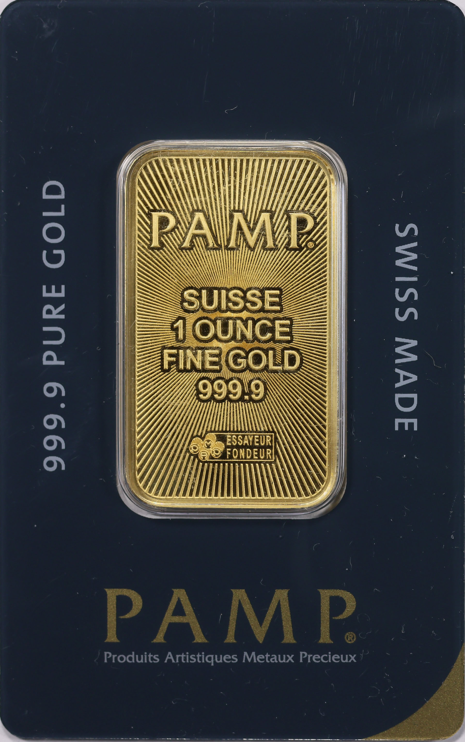 Switzerland ND Gold 1oz PAMP Ingot/Bar Uncertified in Card of Issue ...