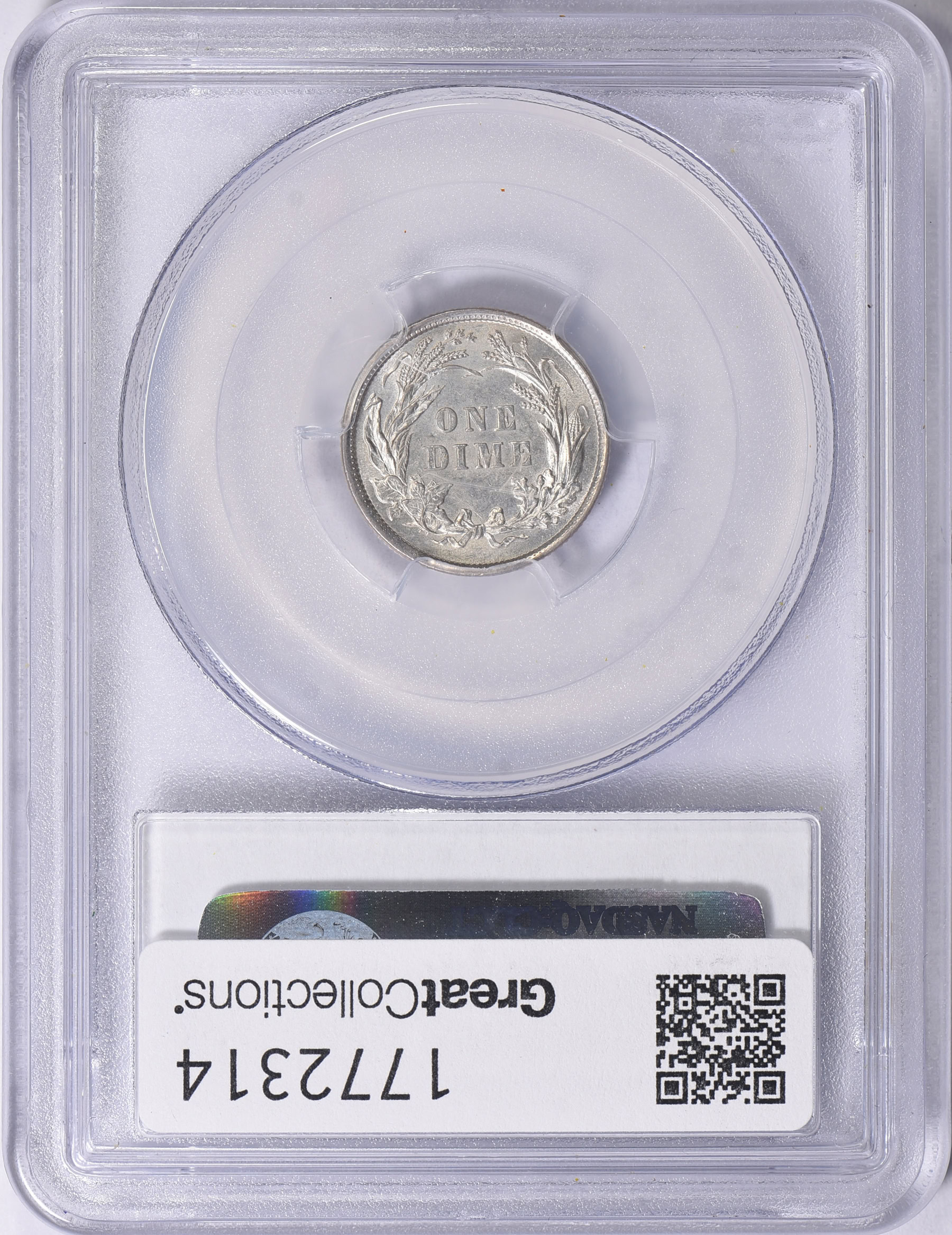 1892 Barber Dime PCGS MS-62 (Item 1772314) | GreatCollections Coin Auctions
