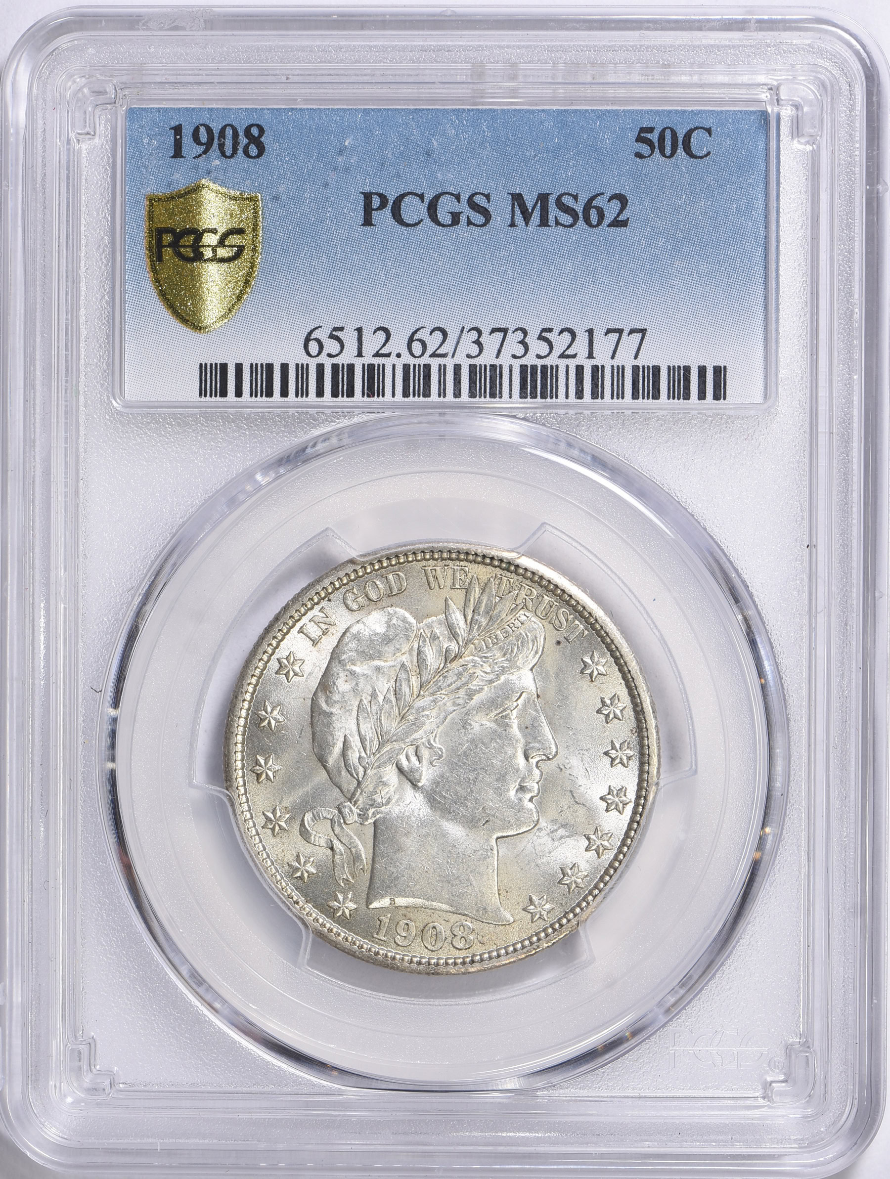 1908 Barber Half Dollar PCGS MS-62 (Item 1772329) | GreatCollections Coin Auctions