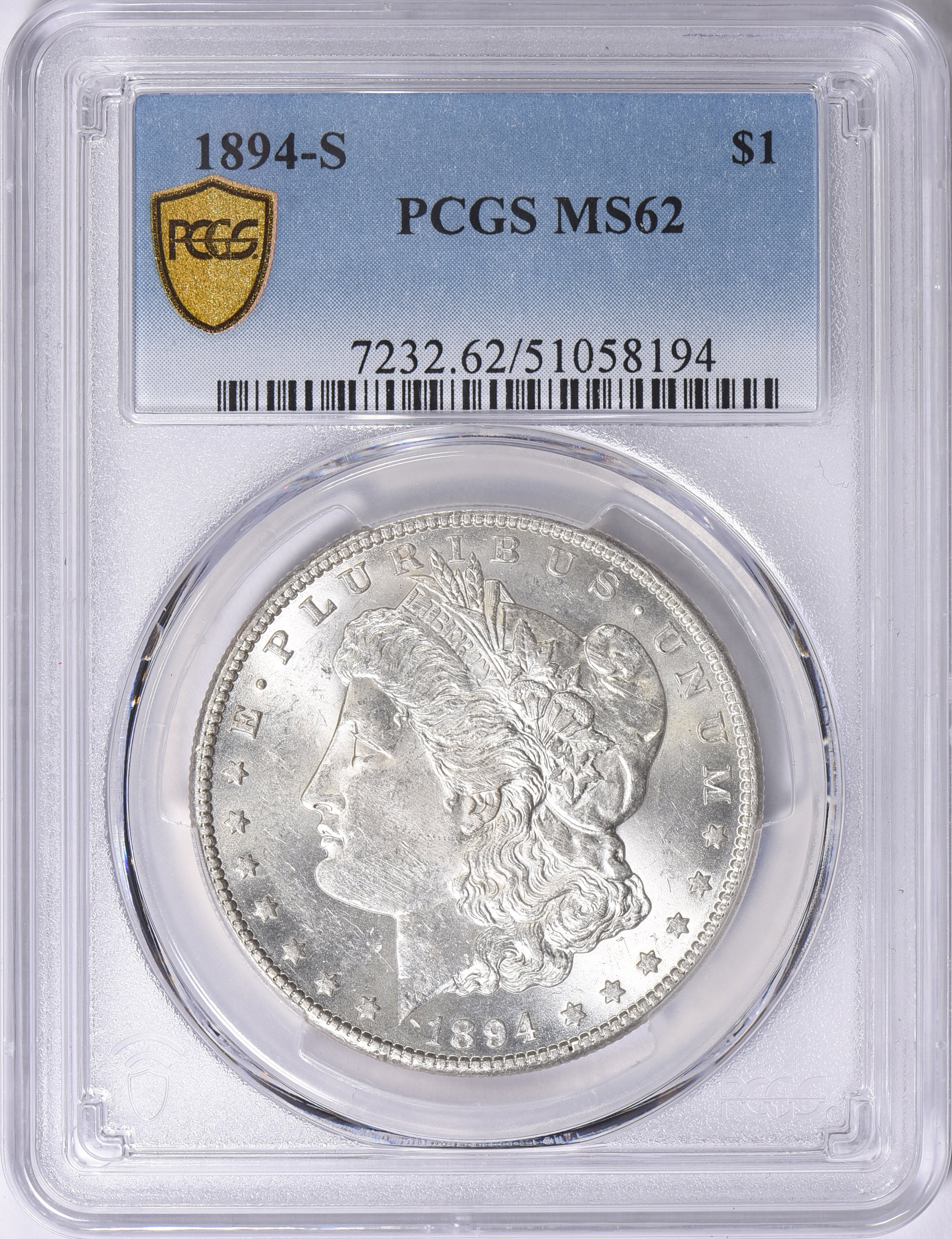 1894-S Morgan Silver Dollar PCGS MS-62 (Item 1772350) | GreatCollections Coin Auctions