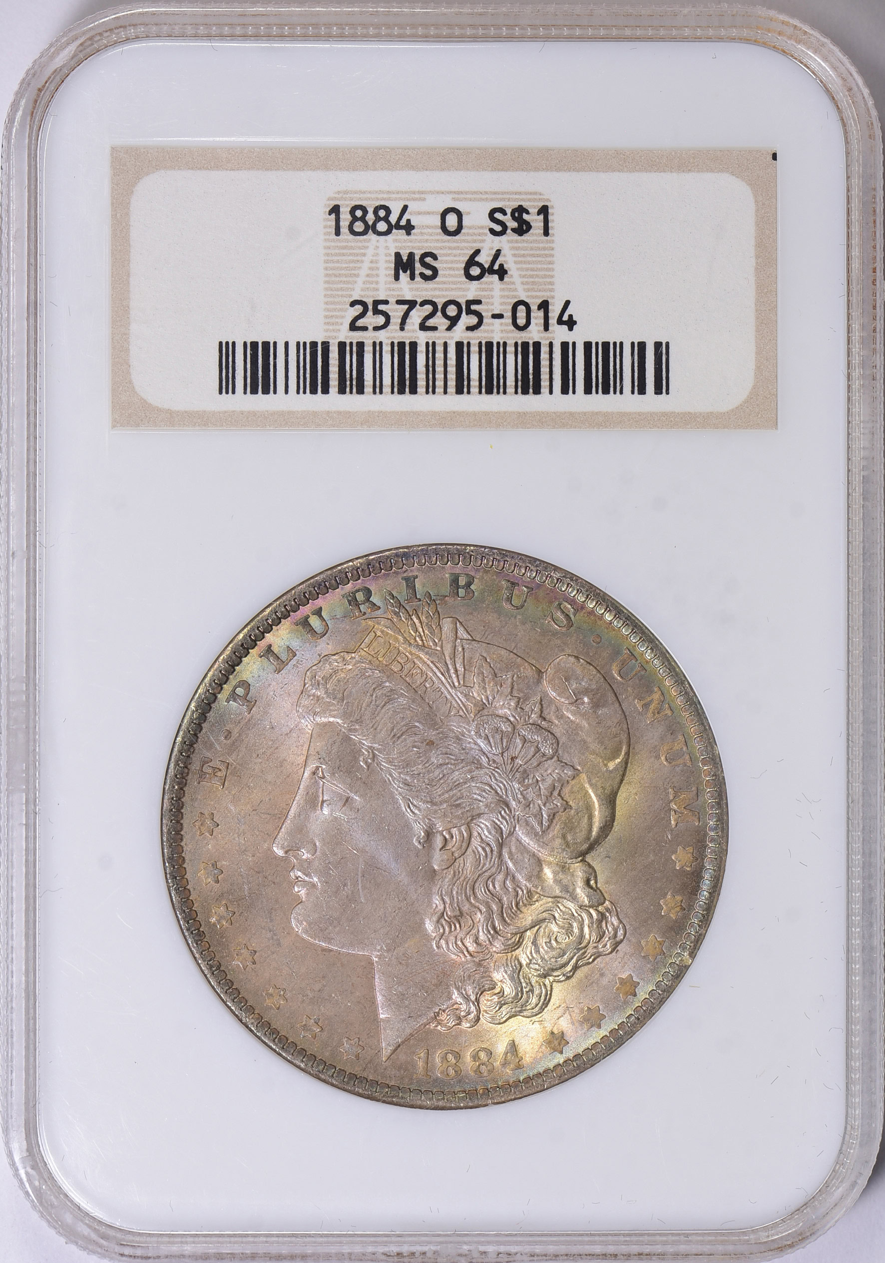 1884-O Morgan Silver Dollar NGC MS-64 OH (Toned) (Item 1772534) | GreatCollections Coin Auctions