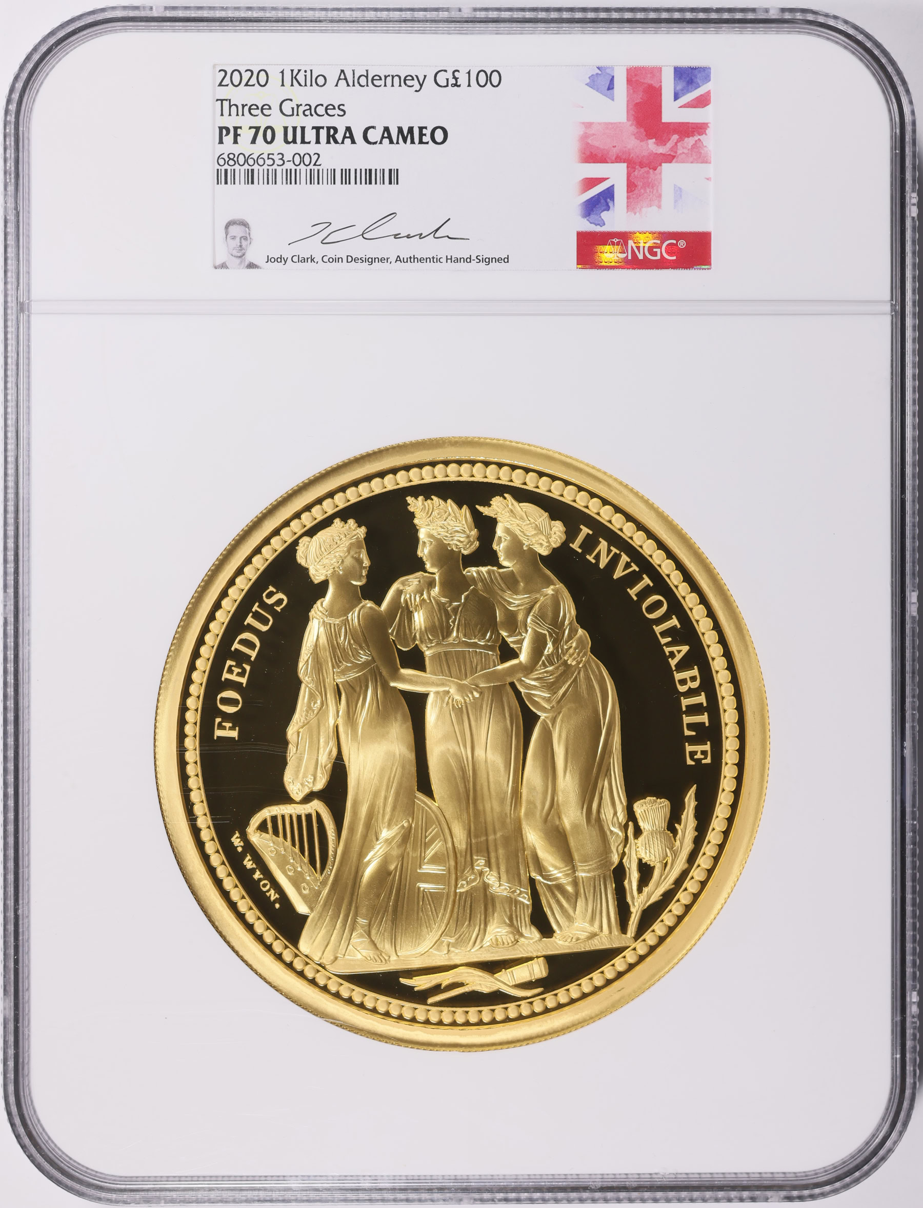 Great Britain 2020 Gold Kilo 100 Pounds Alderney - Three Graces ...