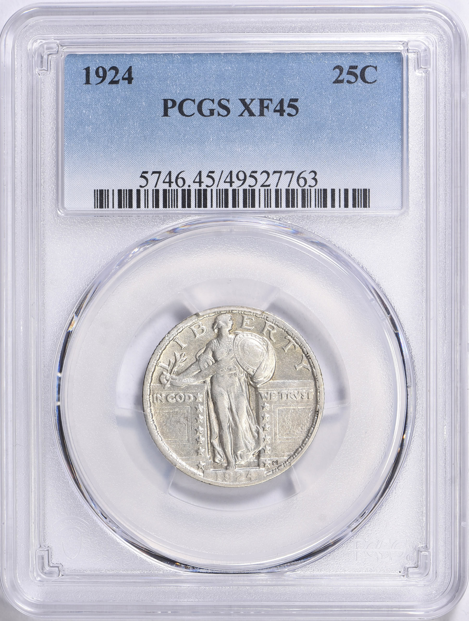1924 Standing Liberty Quarter PCGS XF-45 (Item 1772596) | GreatCollections Coin Auctions