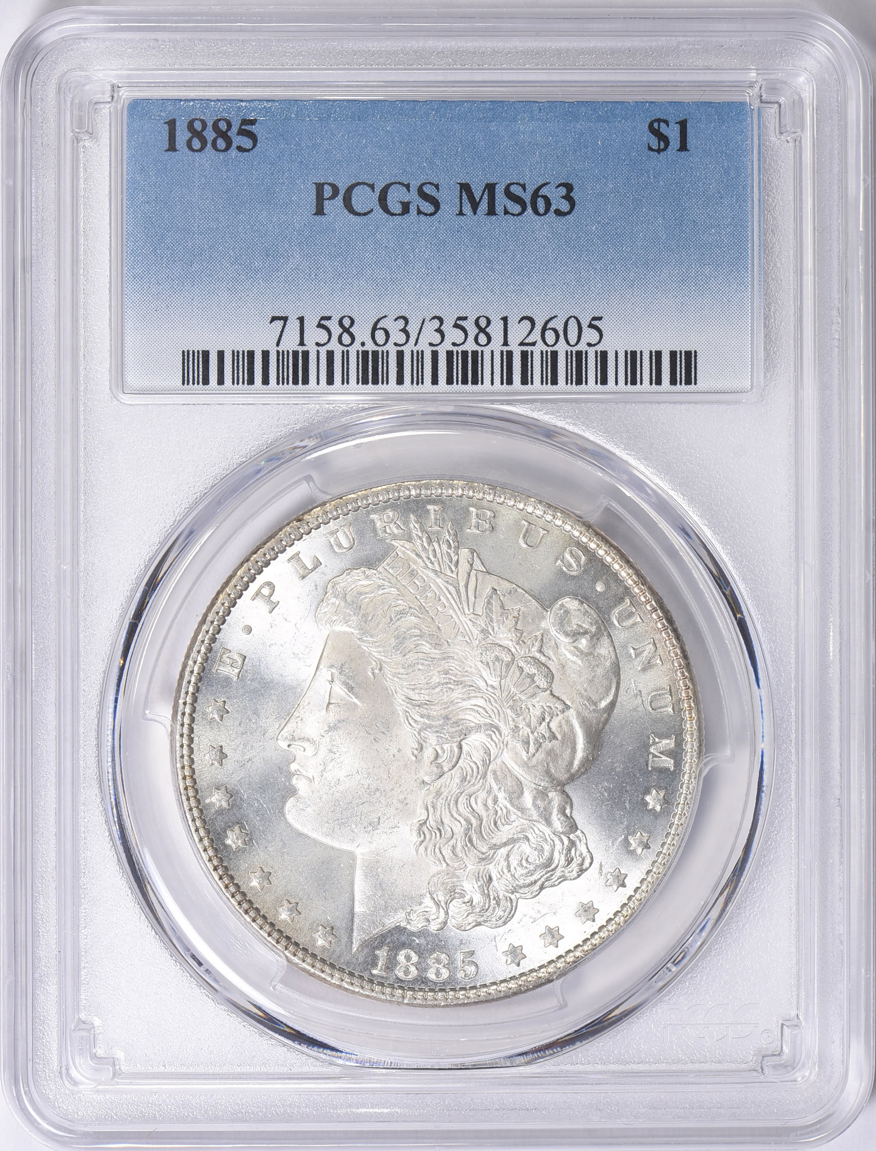 1885 Morgan Silver Dollar PCGS MS-63 (Item 1772615) | GreatCollections Coin Auctions