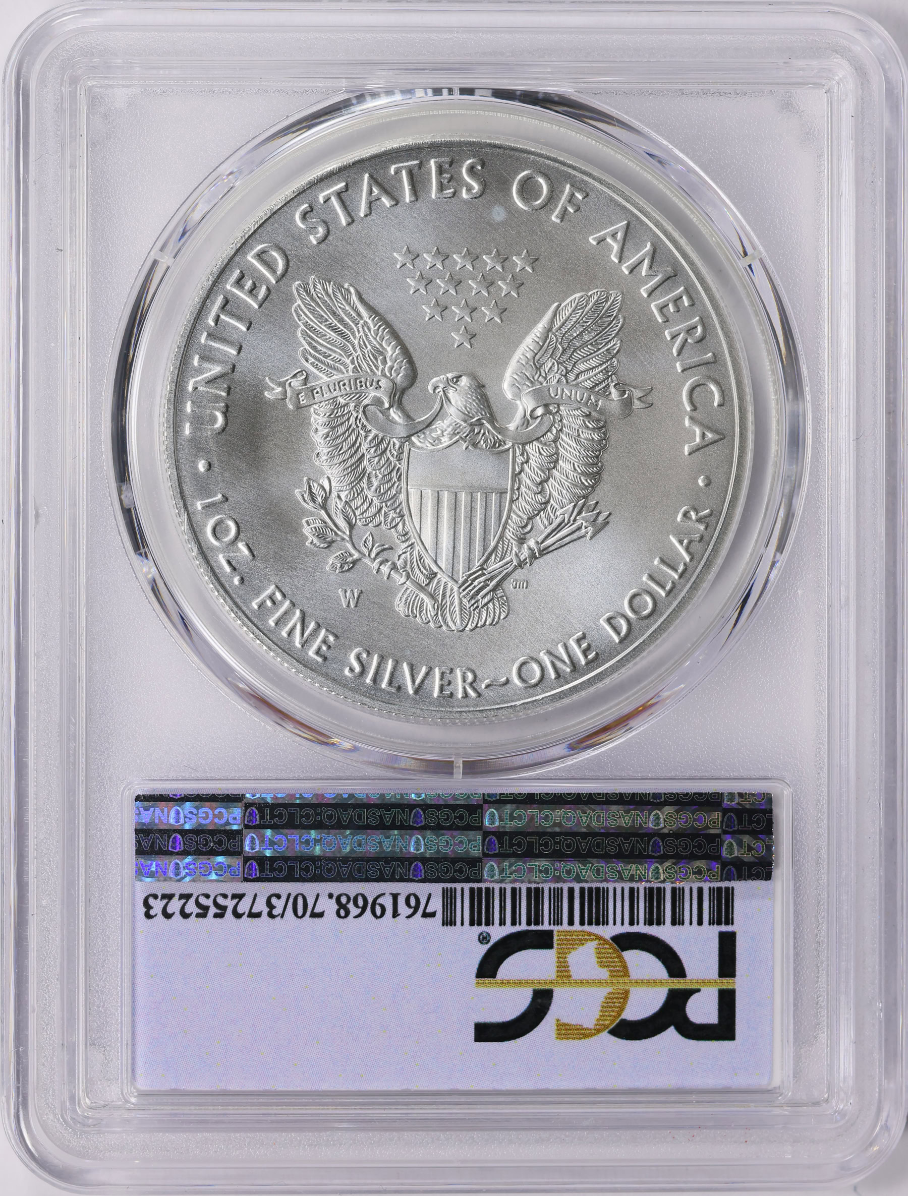 2019-W $1 Silver Eagle Burnished First Strike First Day of Issue Philadelphia PCGS SP-70 (Item ...