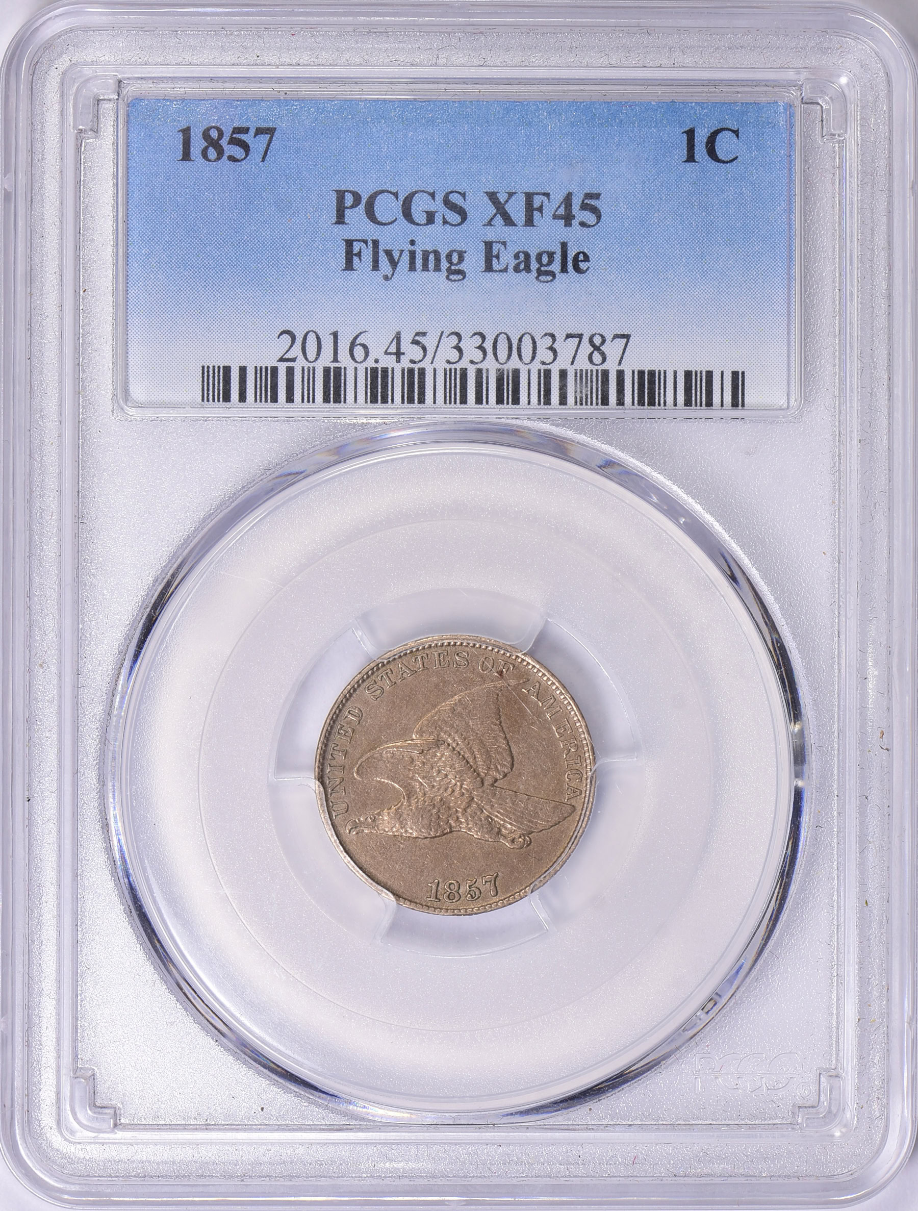 1857 Flying Eagle Cent PCGS XF-45 (Item 1772643) | GreatCollections Coin Auctions