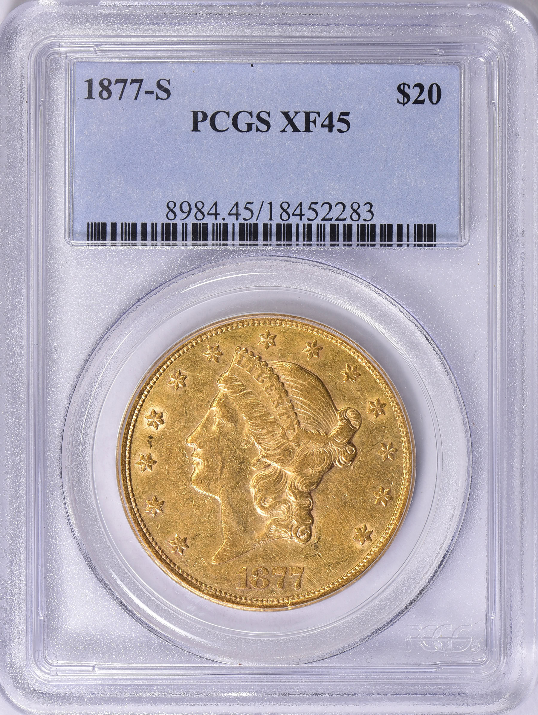 1877-S Liberty Gold Double Eagle PCGS XF-45 (Item 1772664 ...