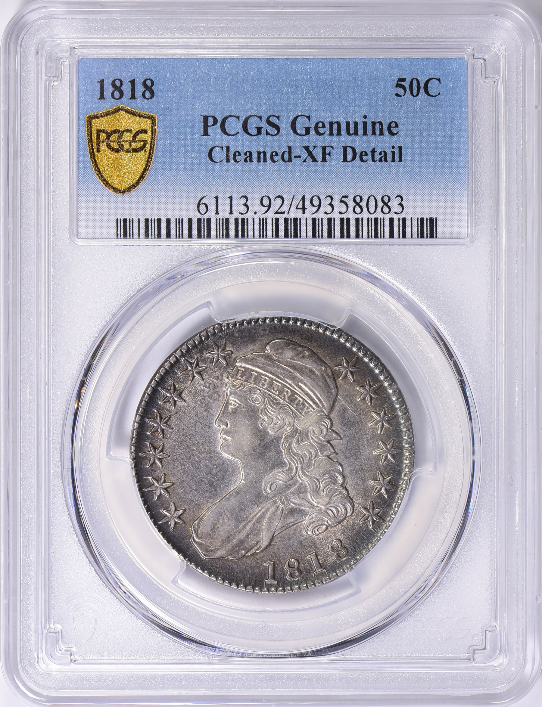 1818 Capped Bust Half Dollar PCGS Genuine XF Details (Item 1772677 ...