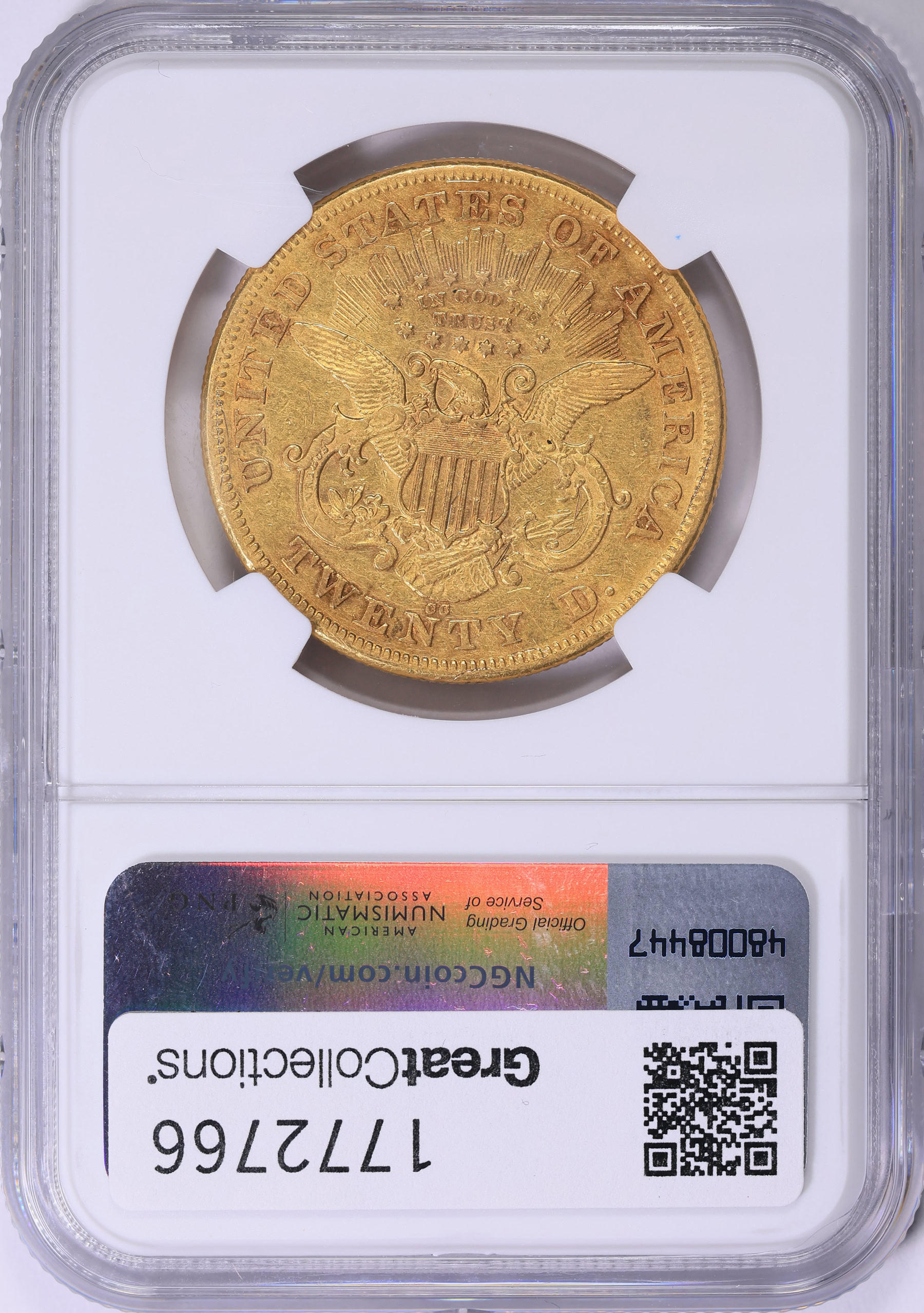 1876-CC Liberty Gold Double Eagle NGC XF Details (Item 1772766) | GreatCollections Coin Auctions