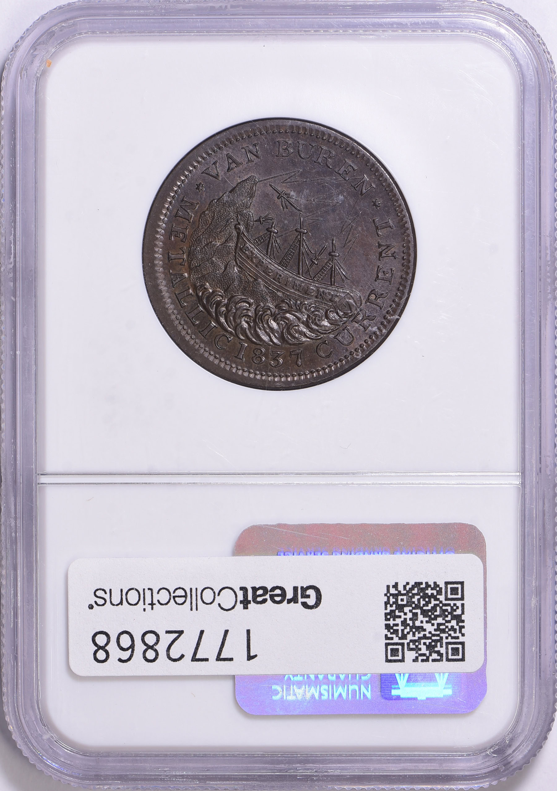 1837 - 1841 Webster Credit Current Hard Times Token HT-20 NGC MS-64 BN ...