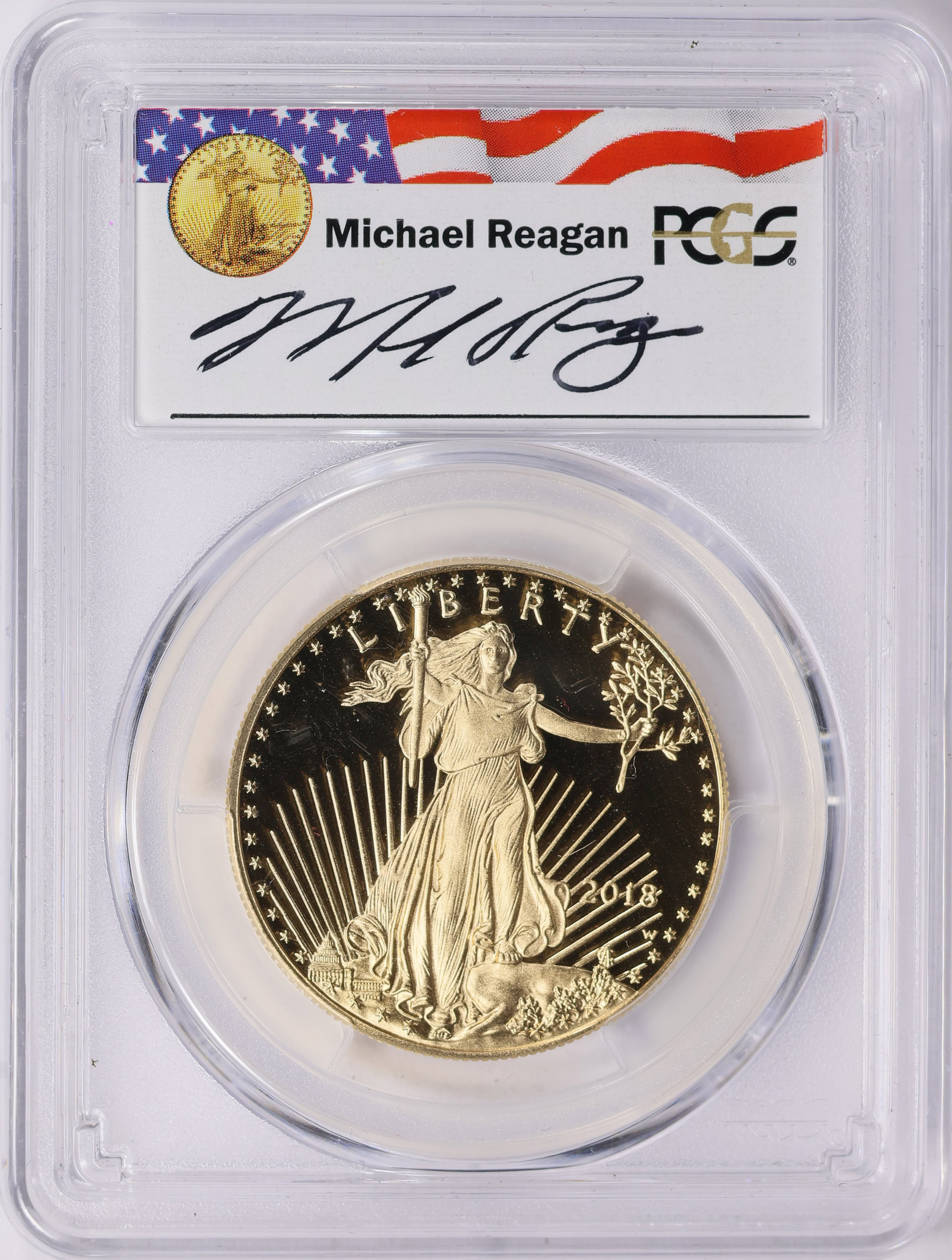 2018-W $50 One-Ounce Gold American Eagle Reagan Legacy Series PCGS ...