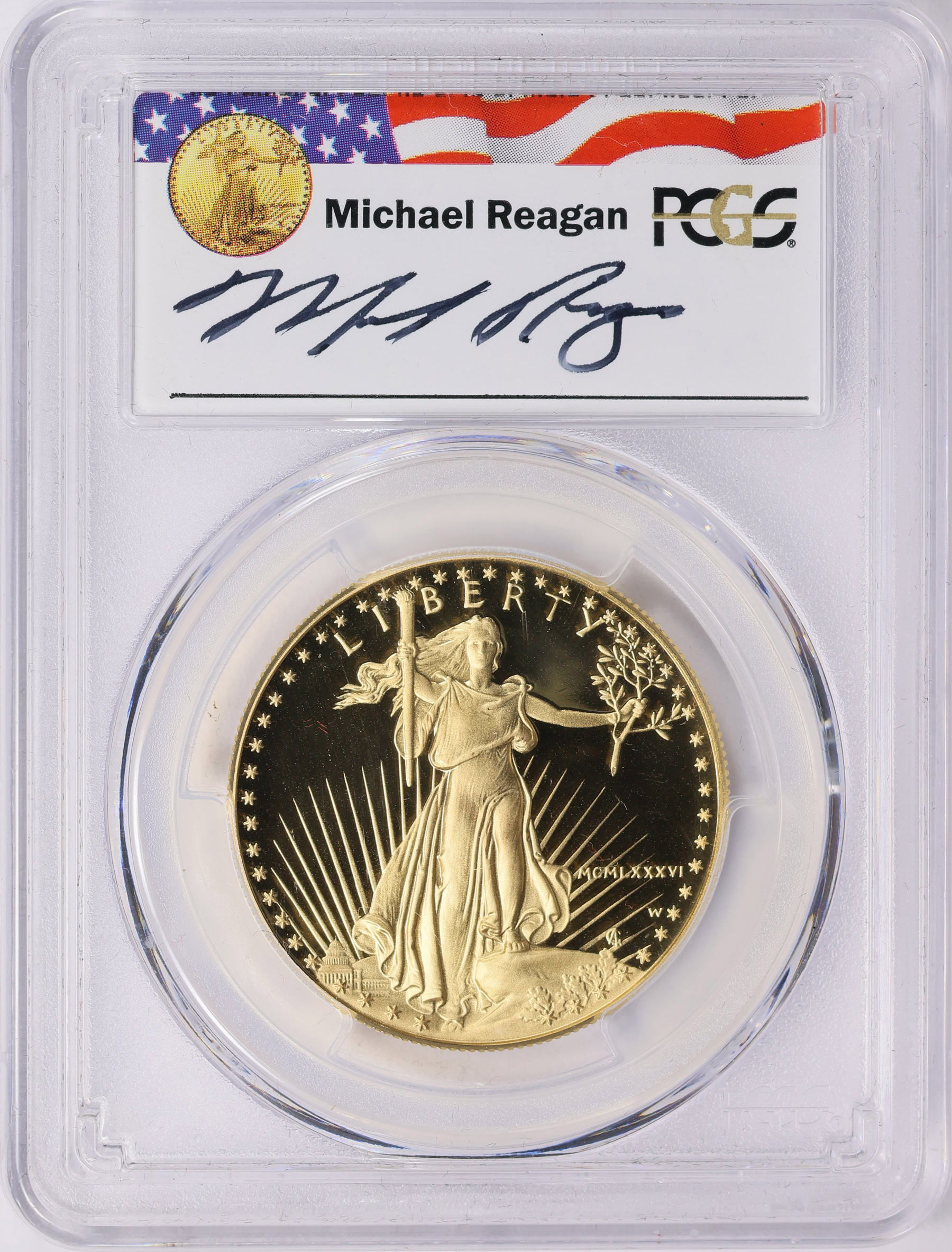1986-W $50 One-Ounce Gold American Eagle Reagan Legacy Series PCGS ...
