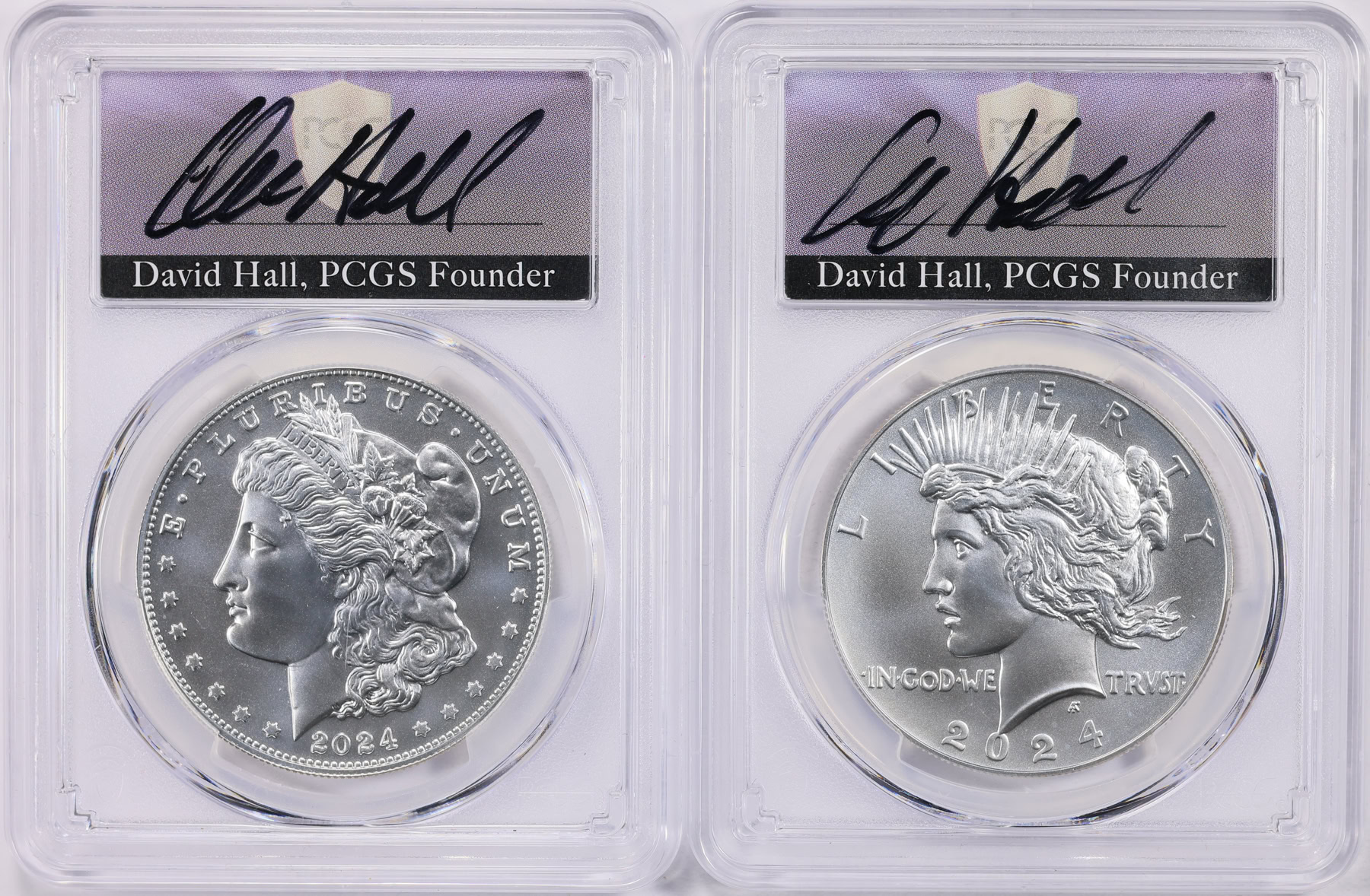 2024 Morgan and Peace Silver Dollar First Day of Issue PCGS MS-70 ...