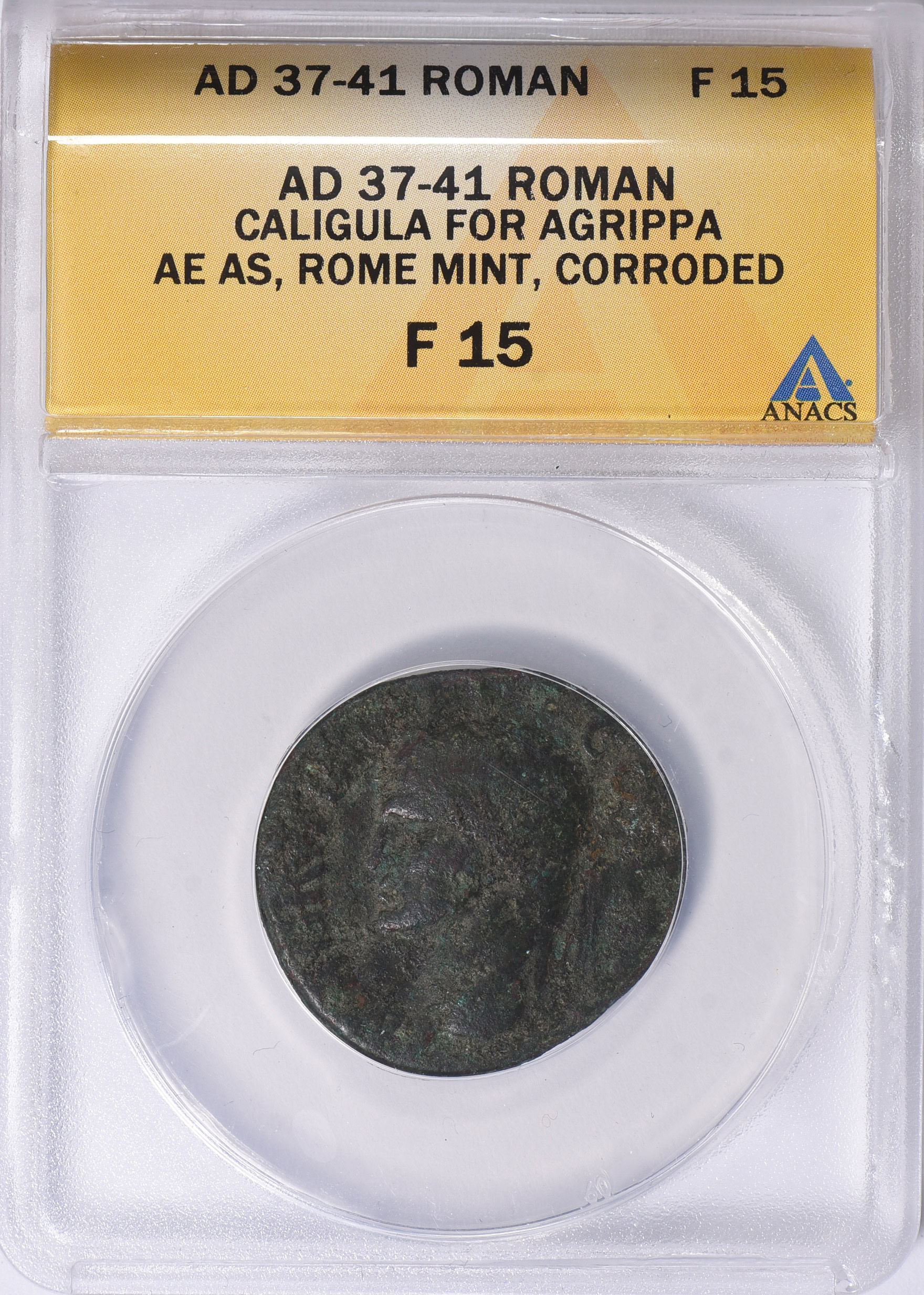 Ancient Roman Empire, Agrippa (Died 12 B.C.) Struck Under Caligula c.A ...