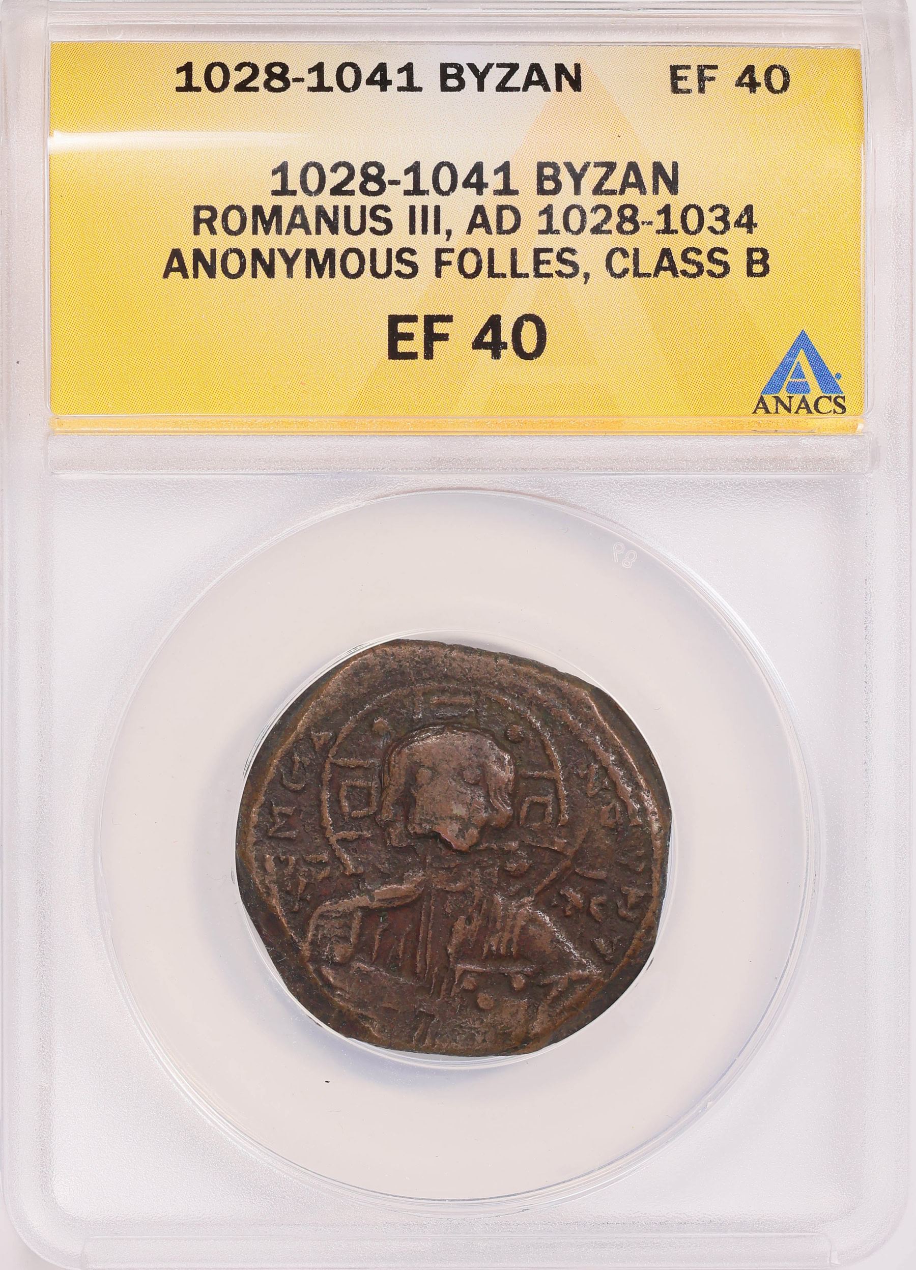 Ancient Byzantine Empire, Romanus III (A.D. 1028-1034) AE Follis ...
