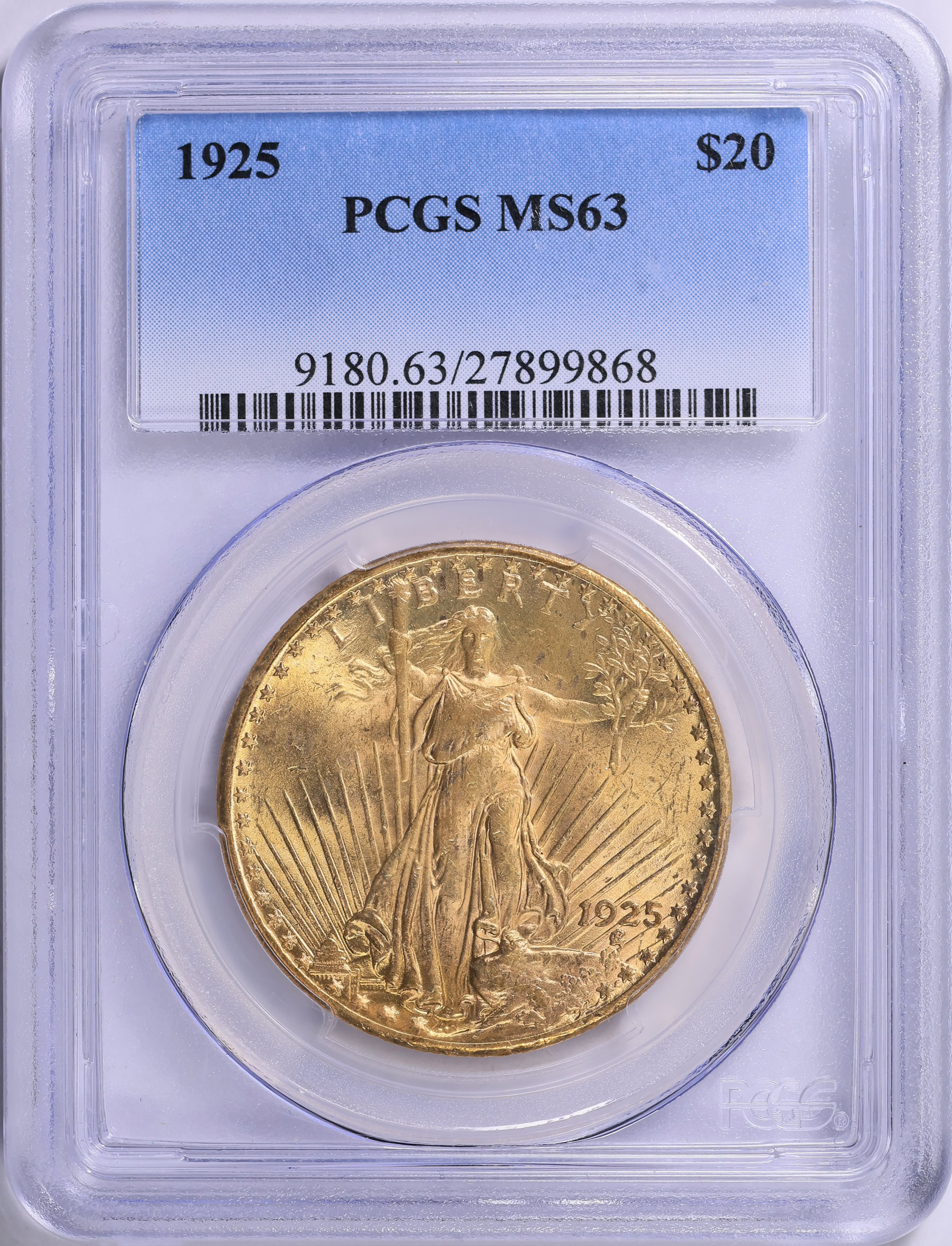 1925 Saint-Gaudens Gold Double Eagle PCGS MS-63 (Item 1773016) | GreatCollections Coin Auctions