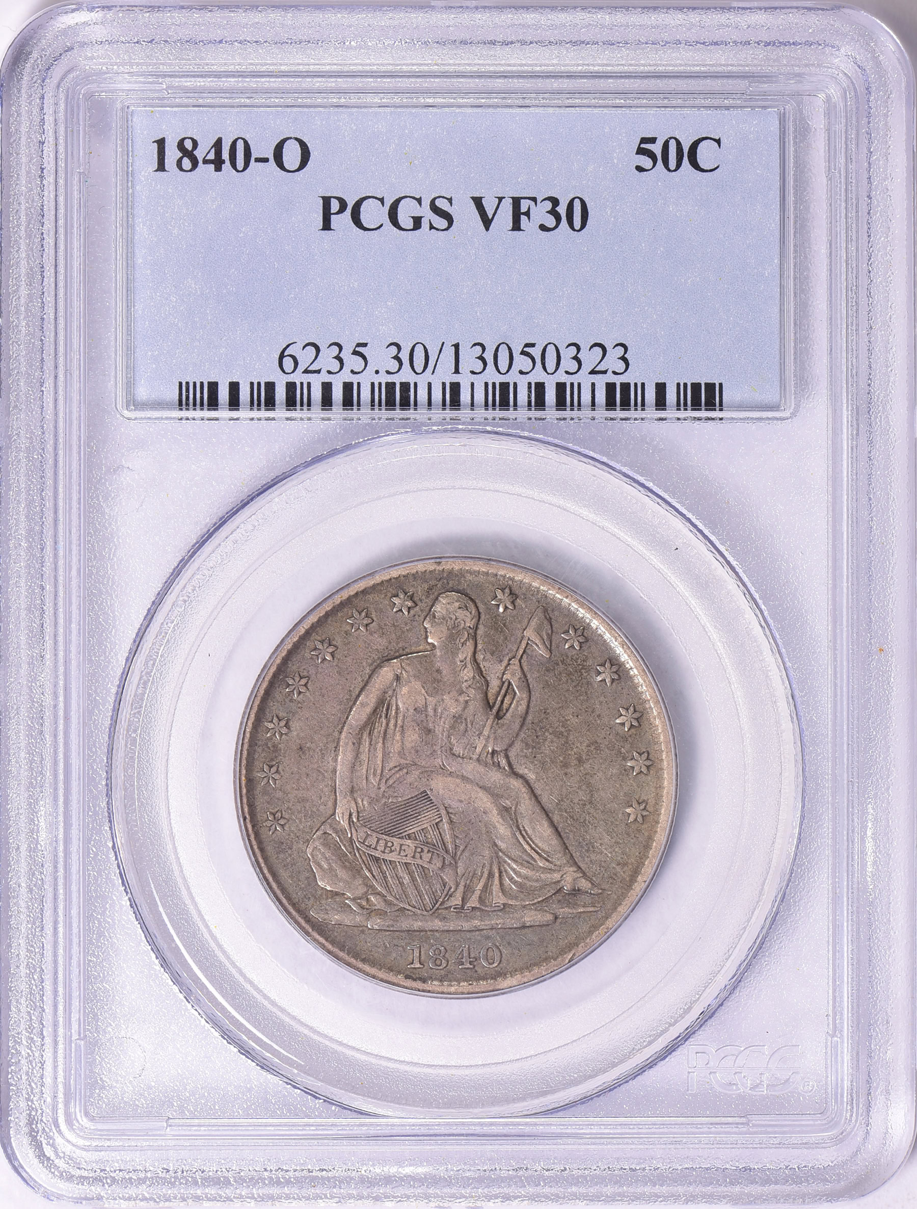 1840-O Seated Liberty Half Dollar PCGS VF-30 (Toned) (Item 1773069) | GreatCollections Coin Auctions
