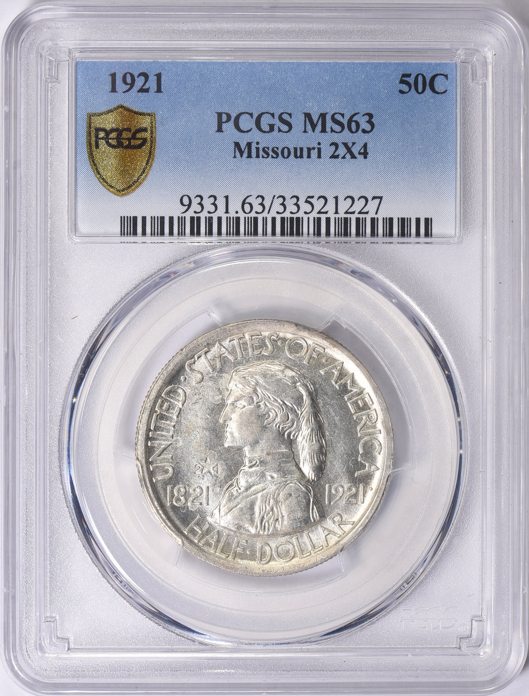 1921 Missouri Centennial Half Dollar 2x4 PCGS MS-63 (Item 1773115 ...
