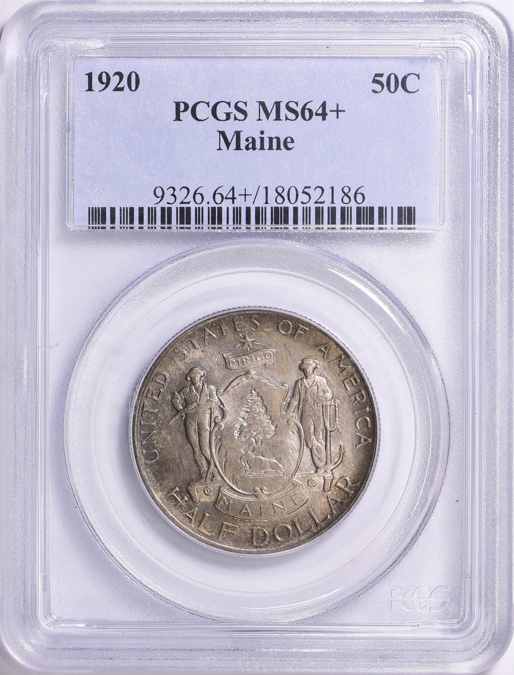1920 Maine Centennial Half Dollar PCGS MS-64+ (Toned) (Item 1773134 ...