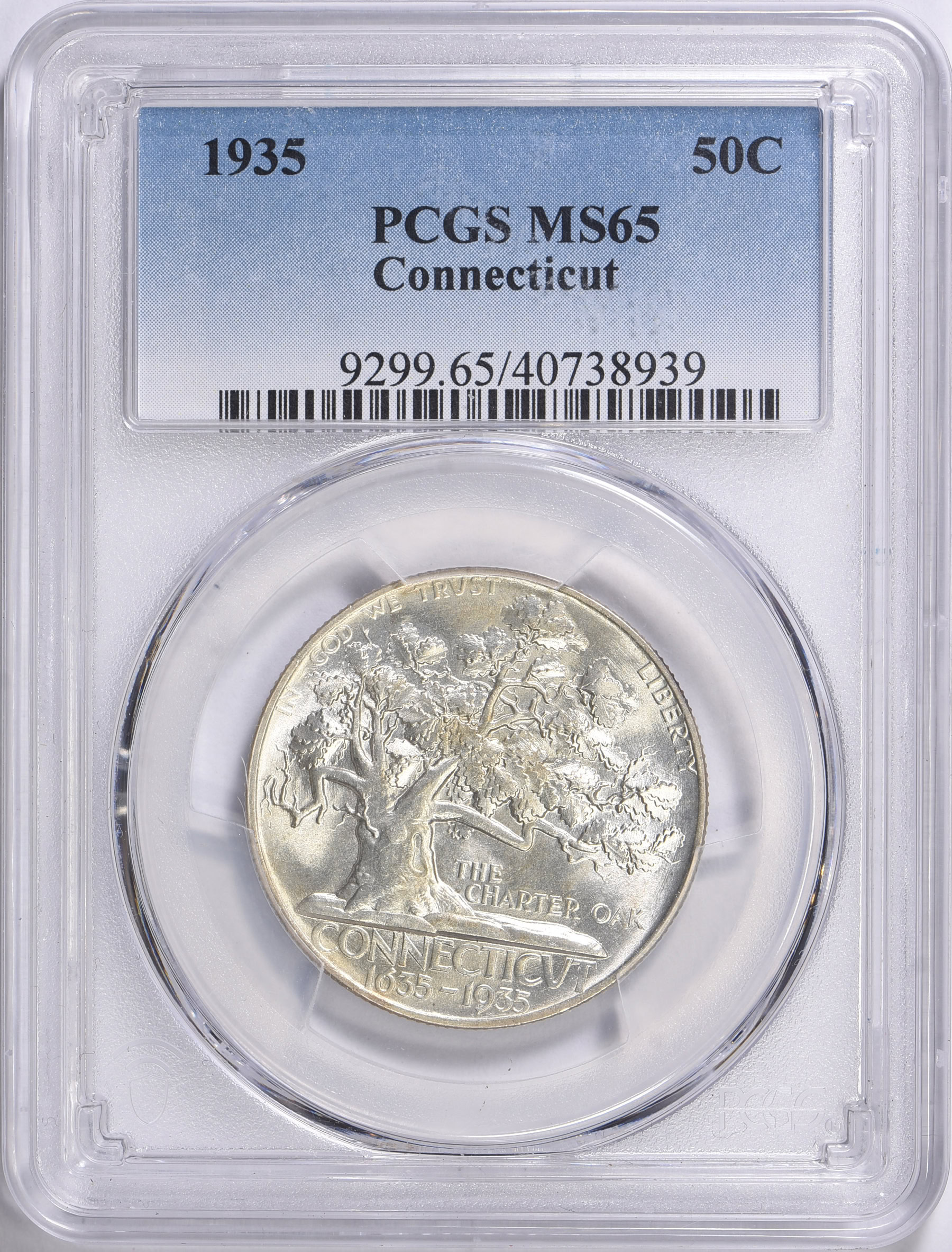 1935 Connecticut Tercentenary Half Dollar PCGS MS-65 (Item 1773137) | GreatCollections Coin Auctions