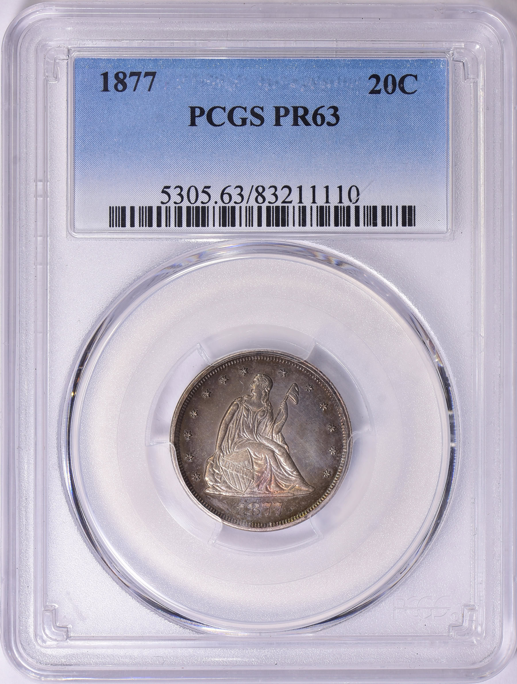 1877 Twenty-Cent Piece PCGS Proof-63 (Toned) (Item 1773166 ...