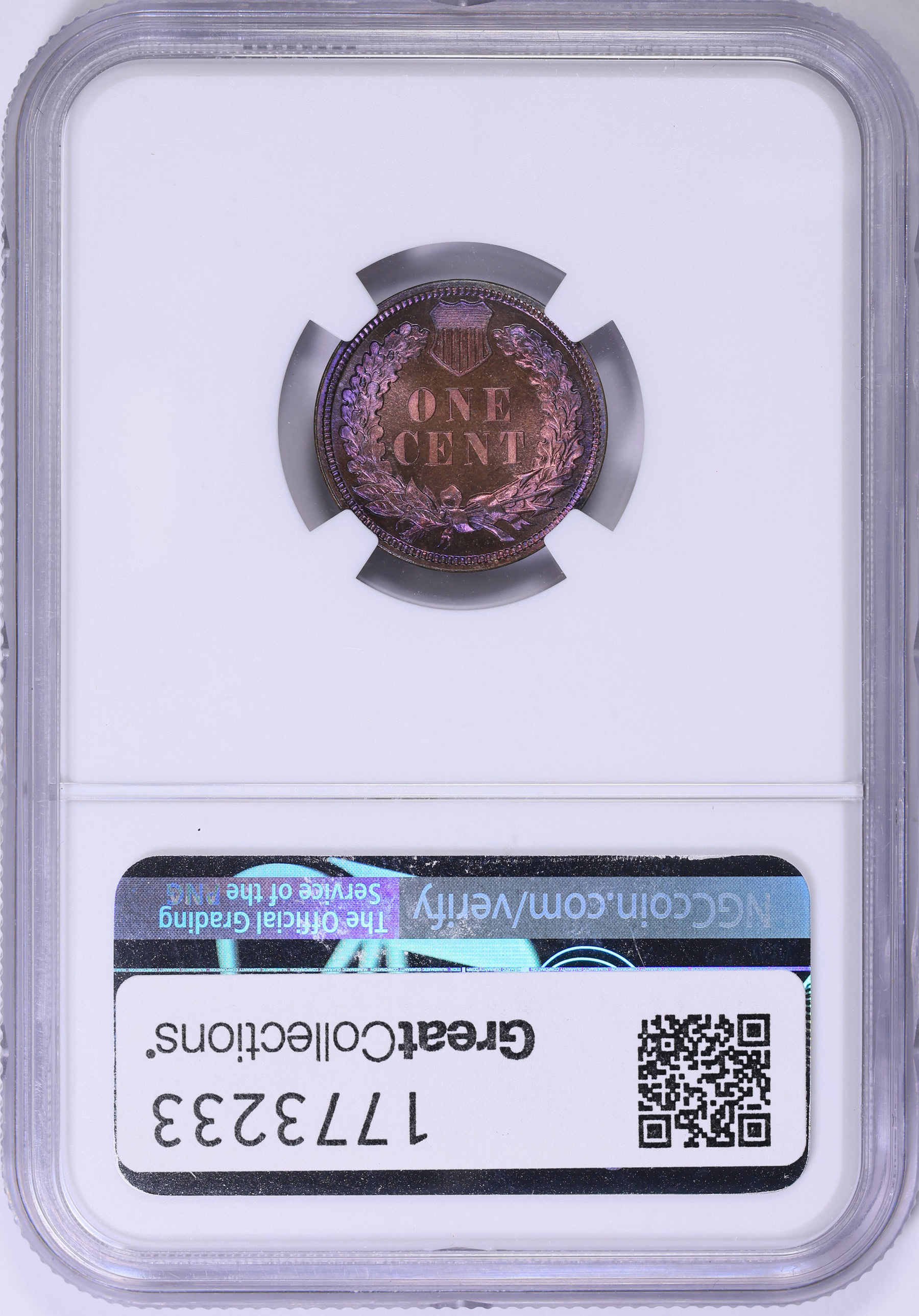 1881 Indian Cent NGC Proof-66+ RB (Toned) (Item 1773233) | GreatCollections Coin Auctions