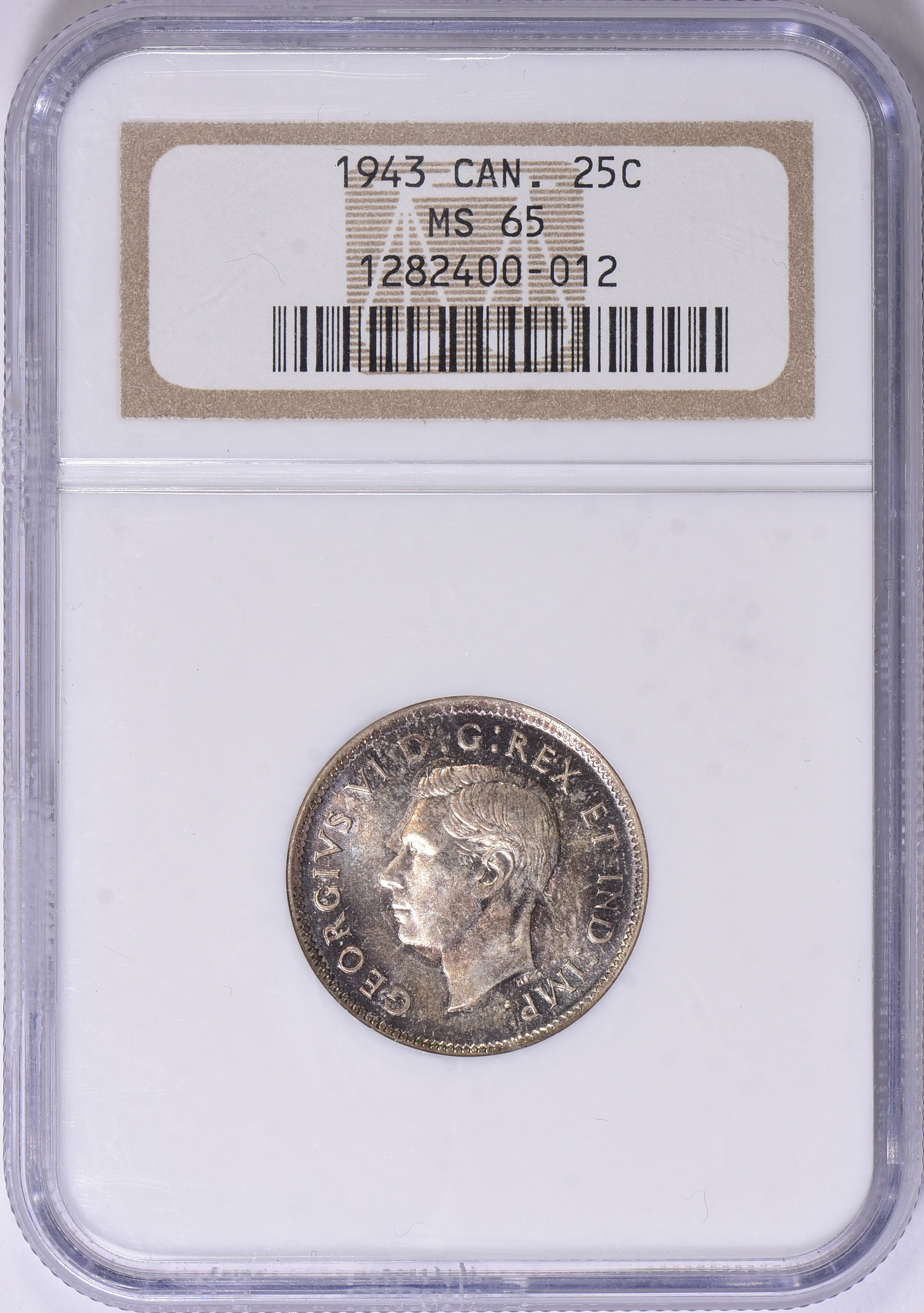 Canada 1943 Silver 25 Cents KM-35 NGC MS-65 (Toned) (Item 1773294 ...