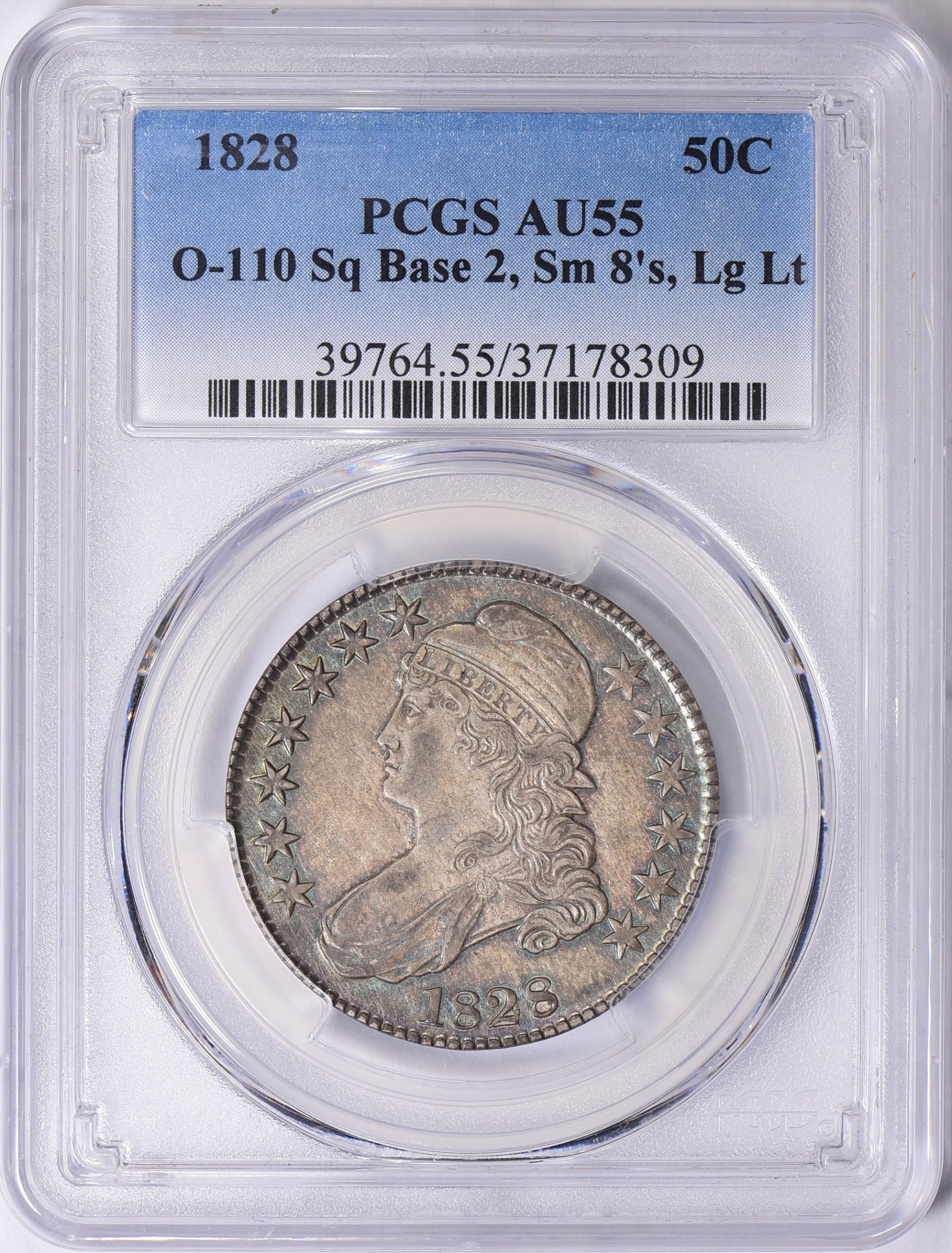 1828 Capped Bust Half Dollar Overton-110 PCGS AU-55 (Toned) (Item 1773693) | GreatCollections ...