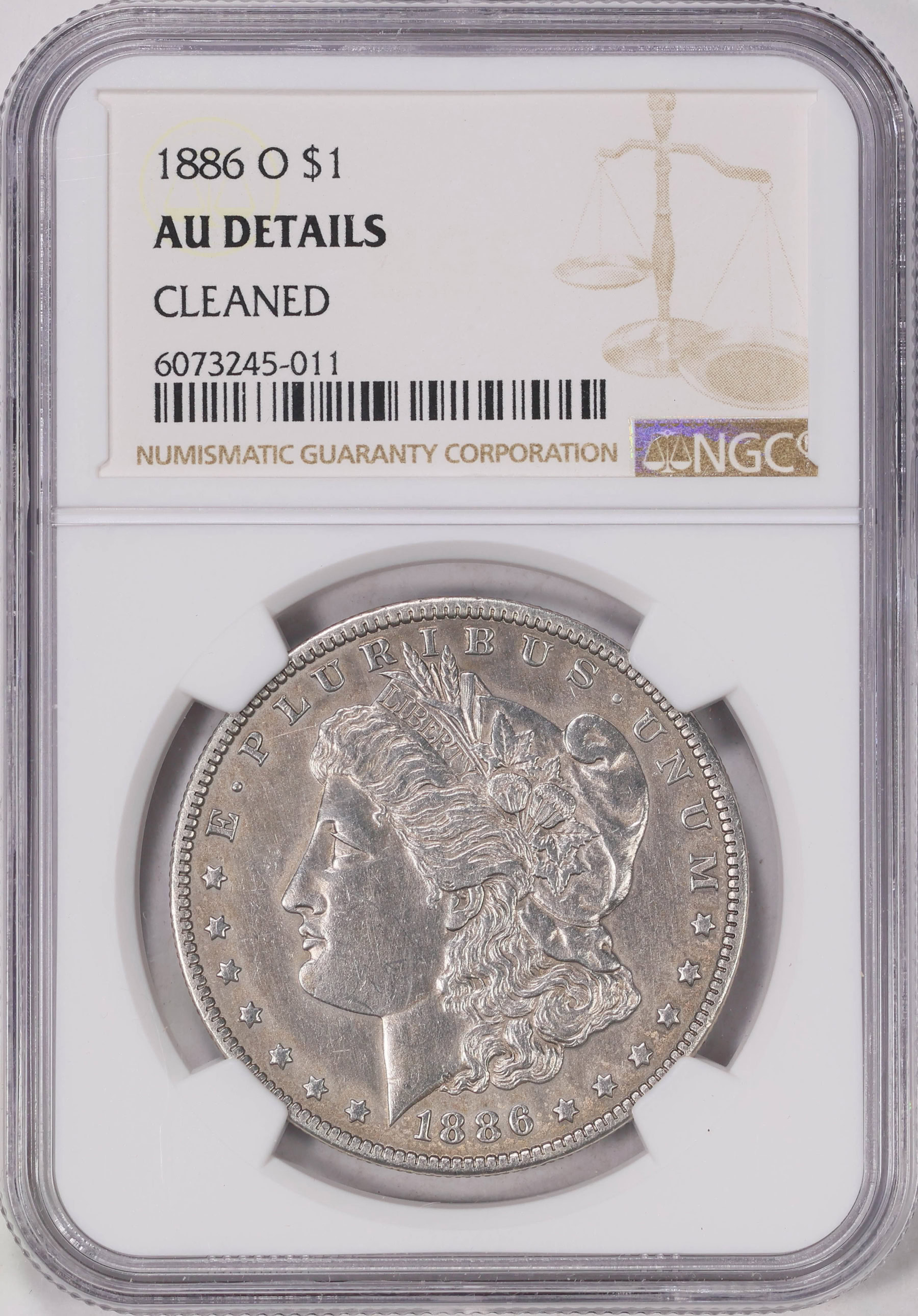 1886-O Morgan Silver Dollar NGC AU Details (Item 1773921) | GreatCollections Coin Auctions