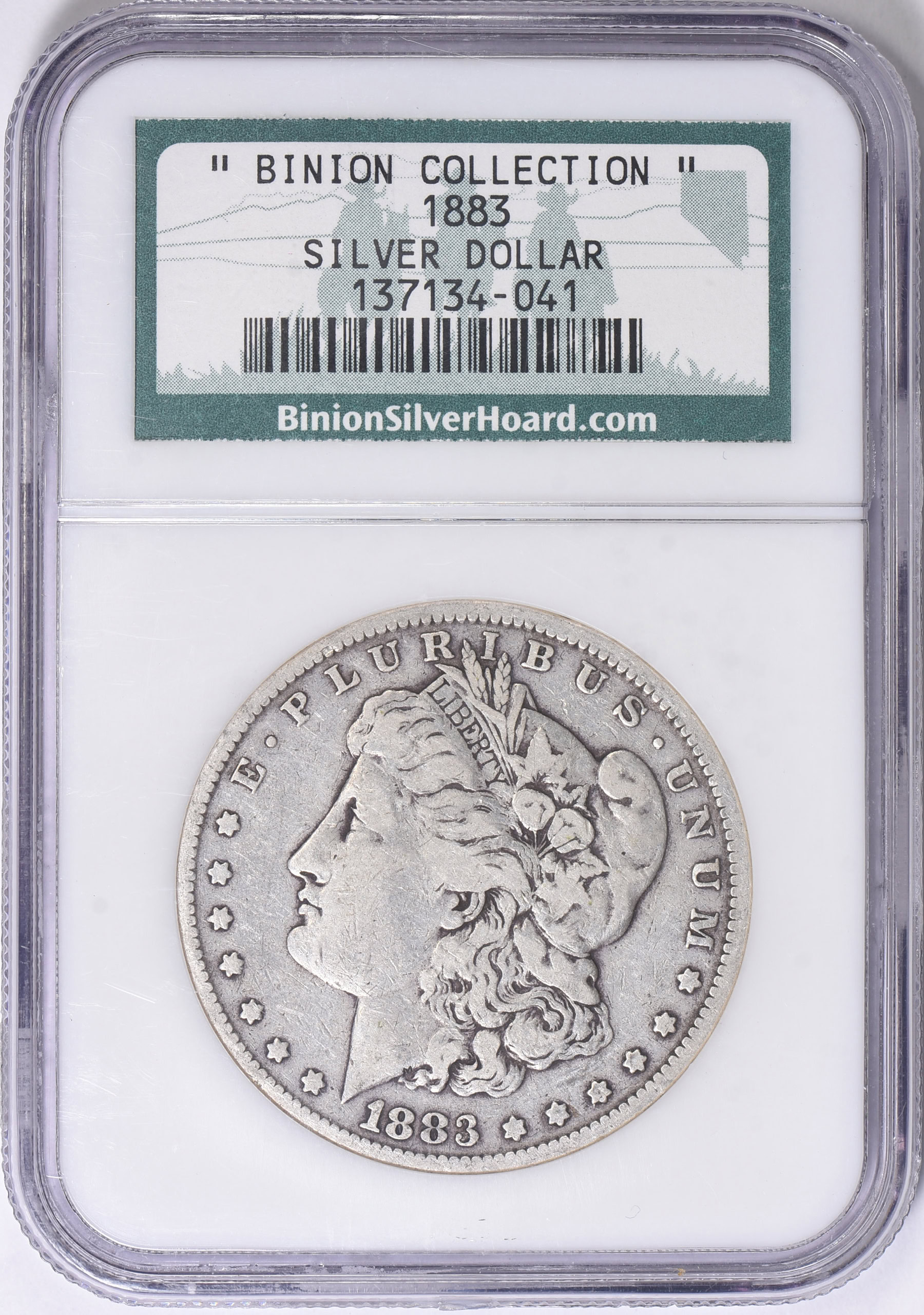 1883 Morgan Silver Dollar NGC Certified (Binion Collection) (Item ...