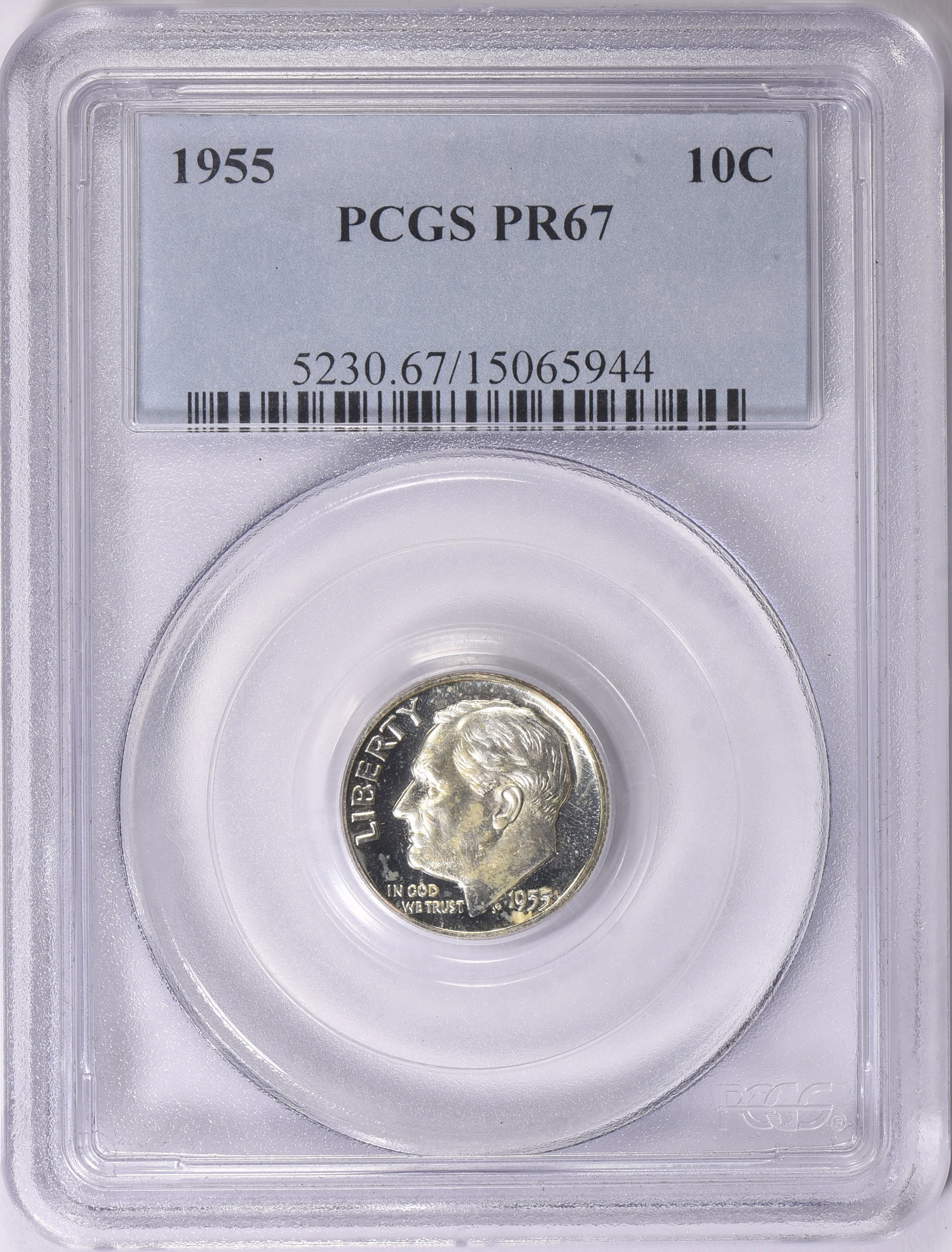 1955 Roosevelt Dime PCGS Proof-67 (Item 1774271) | GreatCollections Coin Auctions