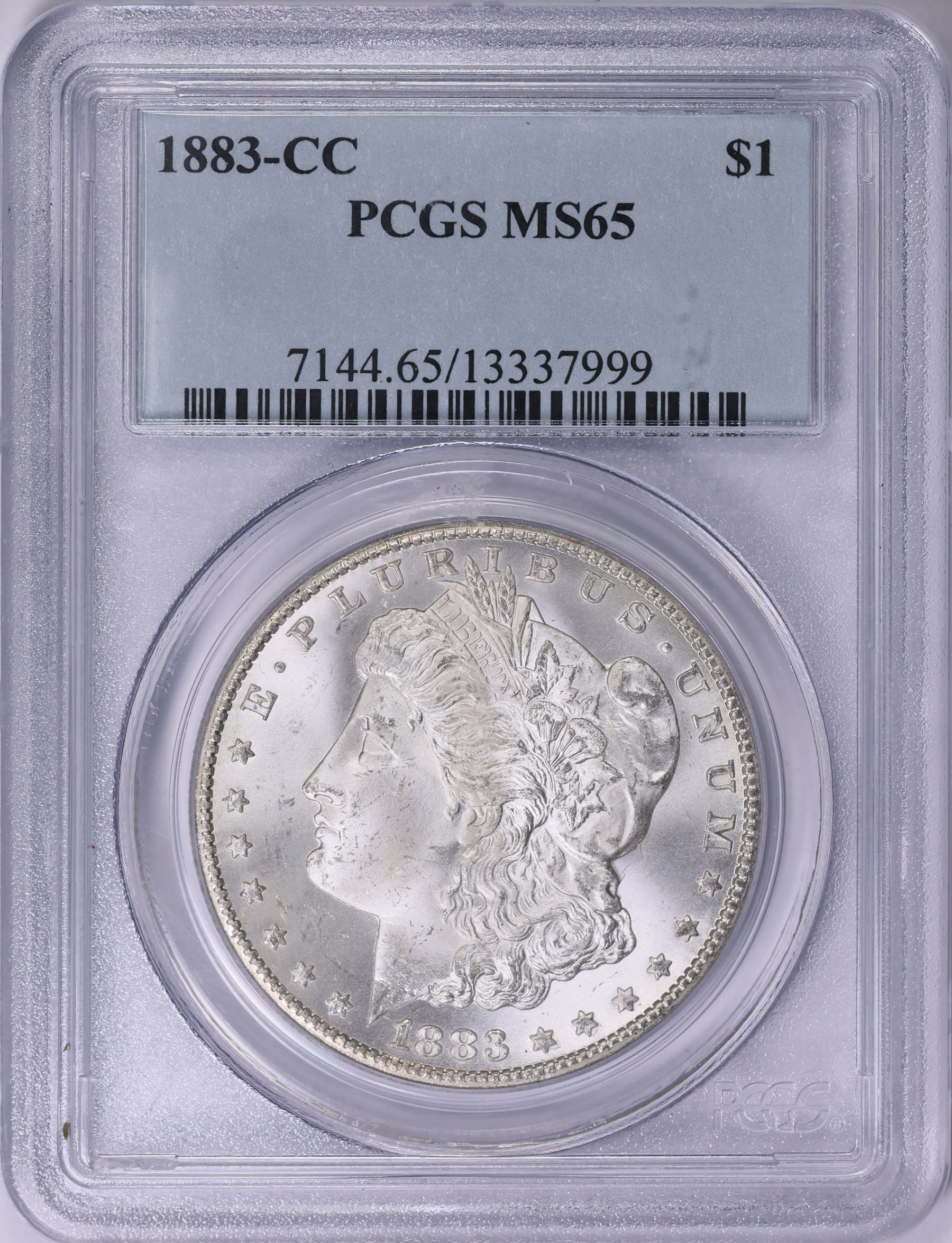 1883-CC Morgan Silver Dollar PCGS MS-65 (Item 1774430) | GreatCollections Coin Auctions