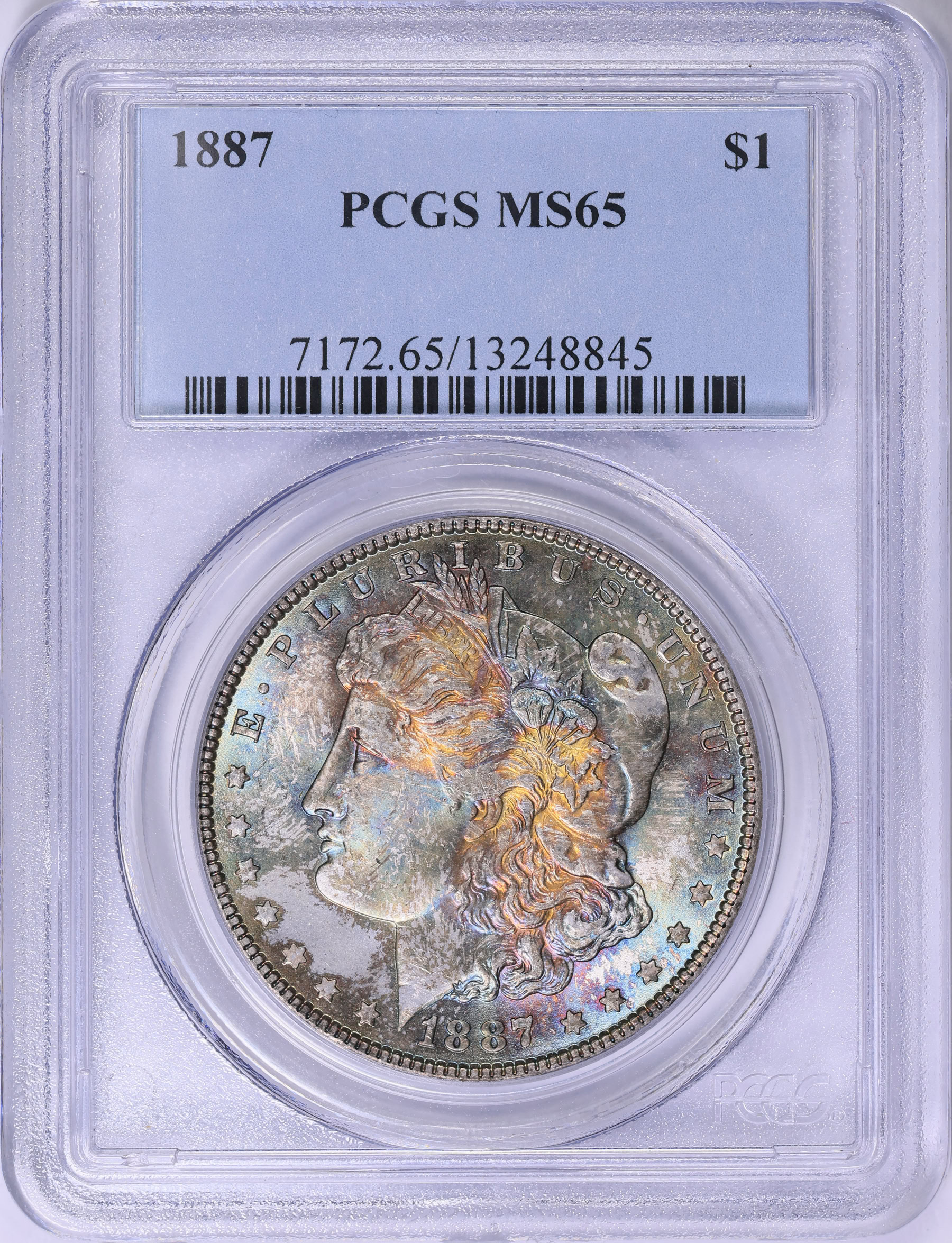 1887 Morgan Silver Dollar PCGS MS-65 (Toned) (Item 1774432) | GreatCollections Coin Auctions