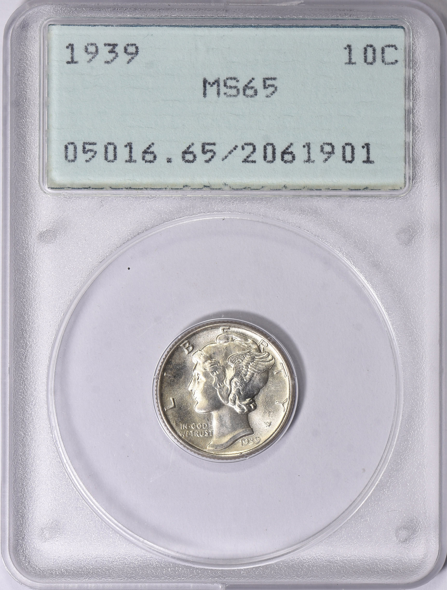 1939 Mercury Dime PCGS MS-65 OGH (1st Gen) (Item 1774459) | GreatCollections Coin Auctions
