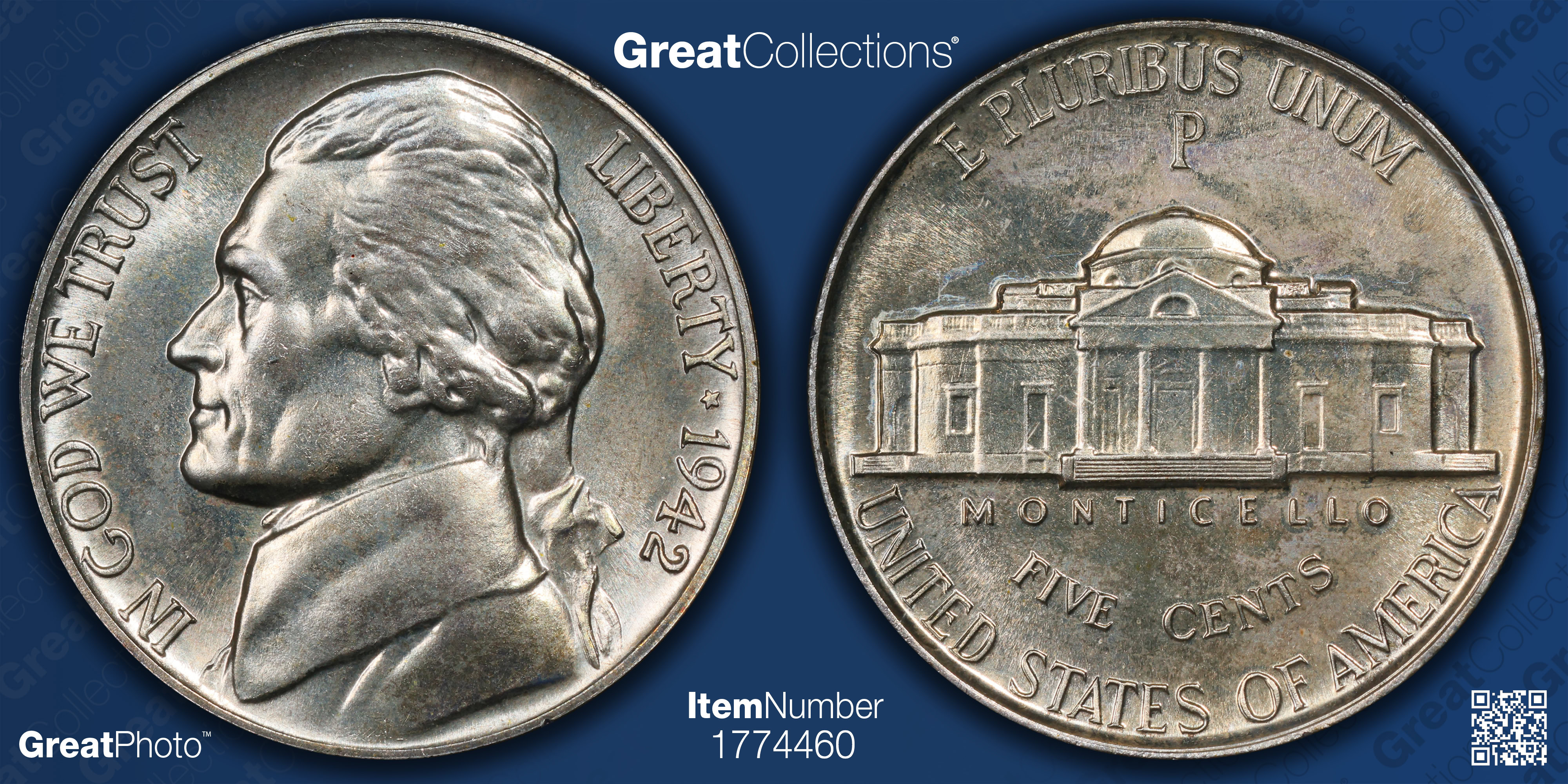 1942-P Jefferson Nickel Type 2 PCGS Proof-65 OGH (1st Gen) (Item ...