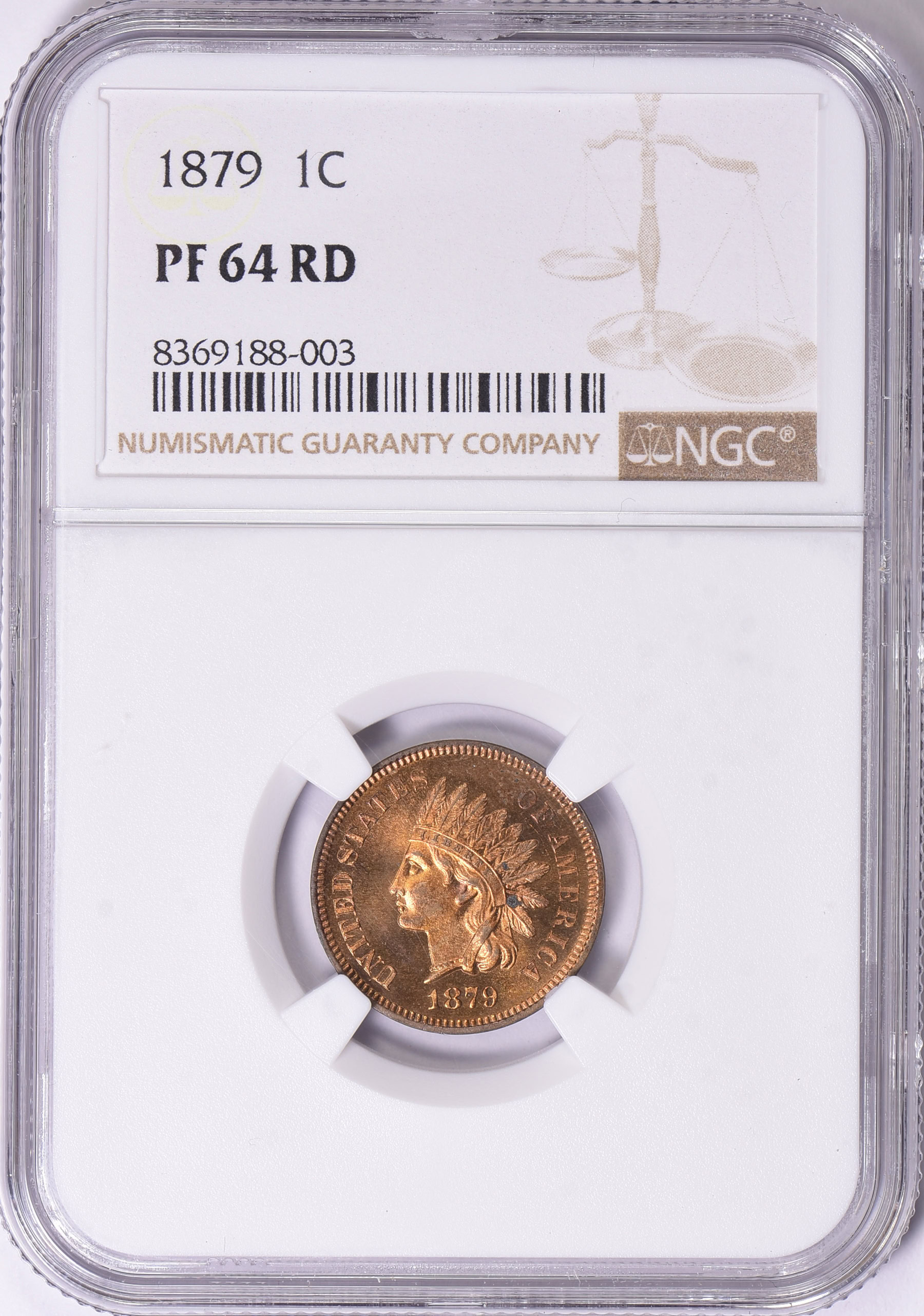 1879 Indian Cent NGC Proof-64 RD (Item 1774528) | GreatCollections Coin ...