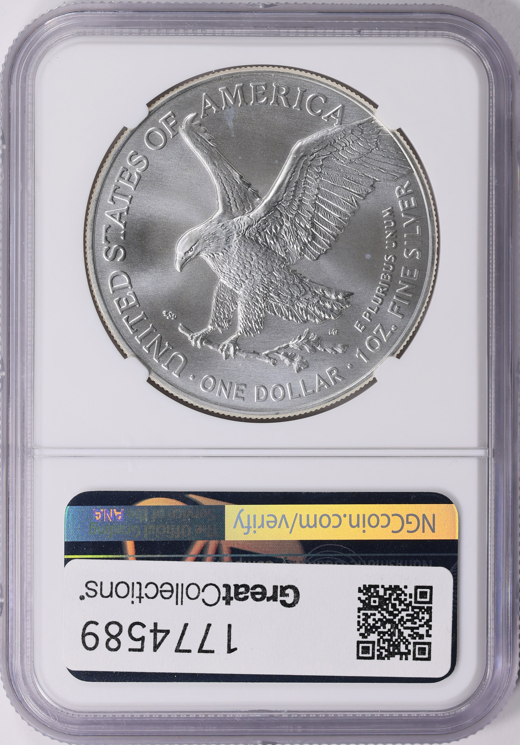 2023 $1 Silver Eagle NGC MS-70 (U.S Invention Series Pacemaker Label ...