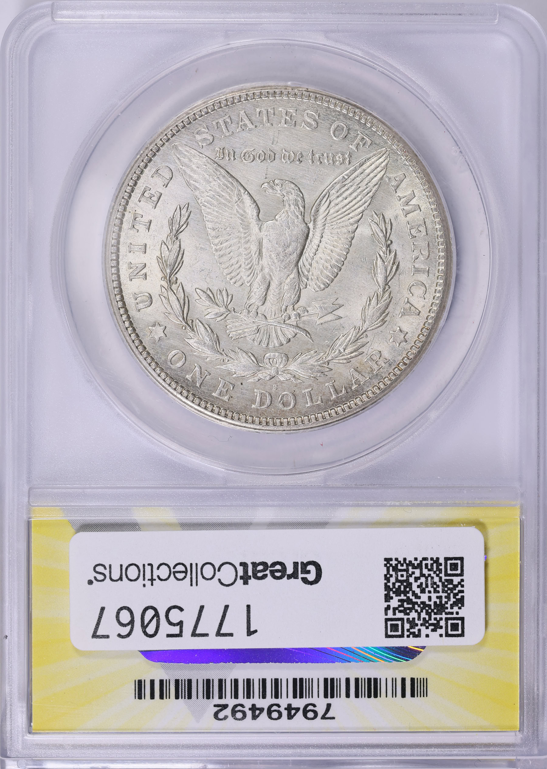 1921-S Morgan Silver Dollar VAM-1B6b Thornhead *Hit List 40* ANACS MS ...
