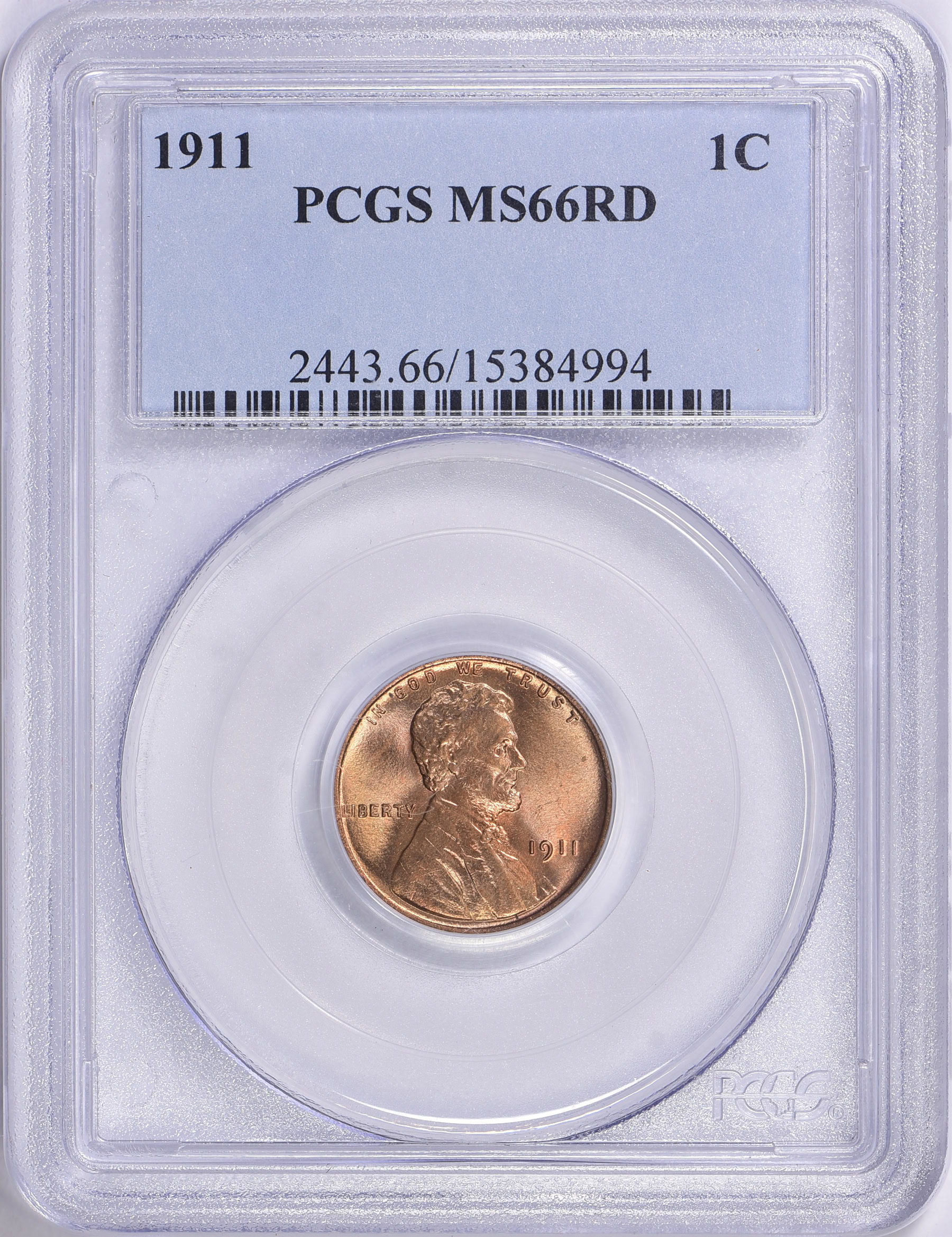 1911 Lincoln Cent PCGS MS-66 RD (Item 1775213) | GreatCollections Coin Auctions