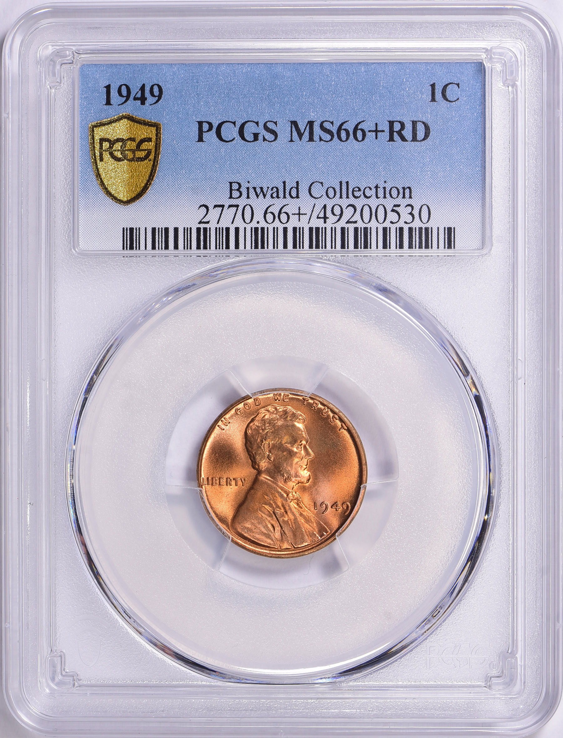 1949 Lincoln Cent PCGS MS-66+ RD (Biwald Collection) (Item 1775227 ...