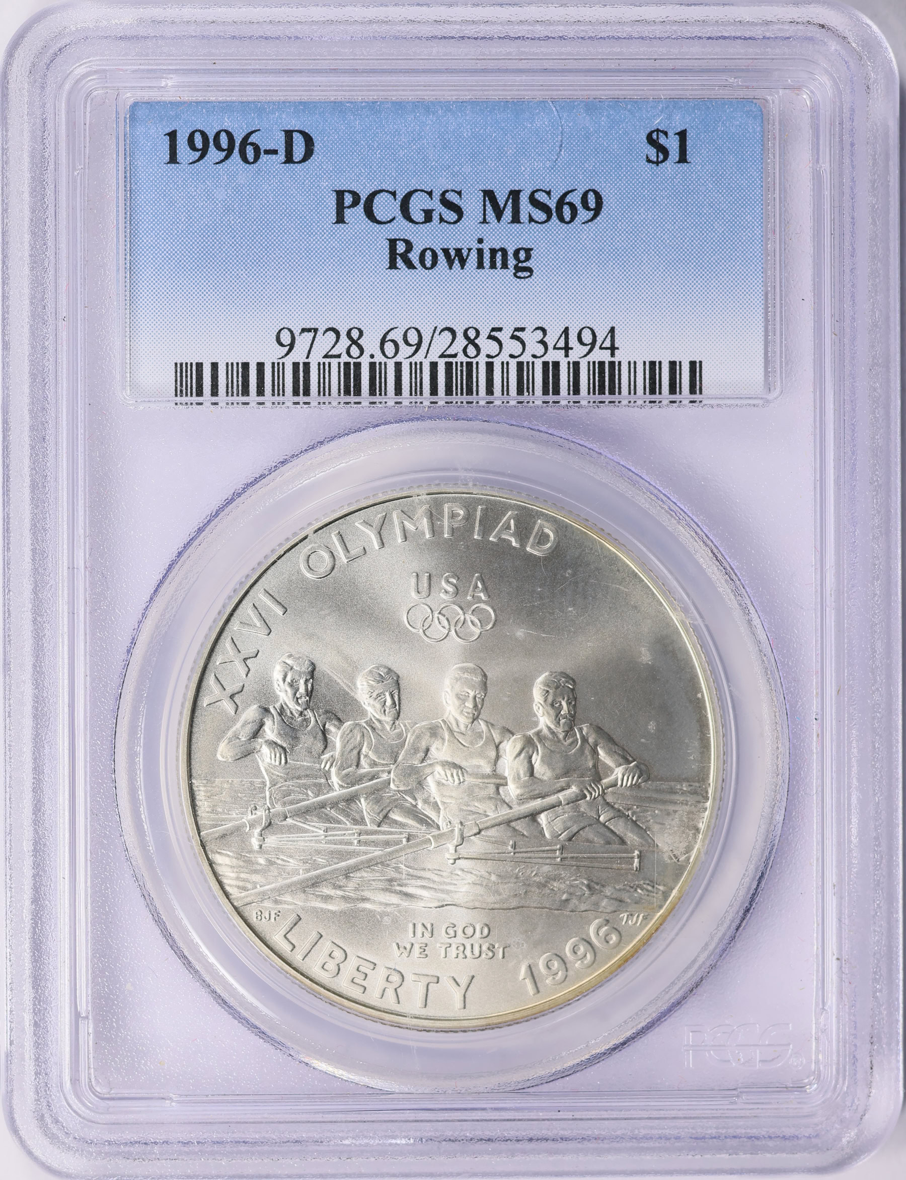 1996-D XXVI Olympiad Rowing Silver Dollar PCGS MS-69 (Item 1775347 ...