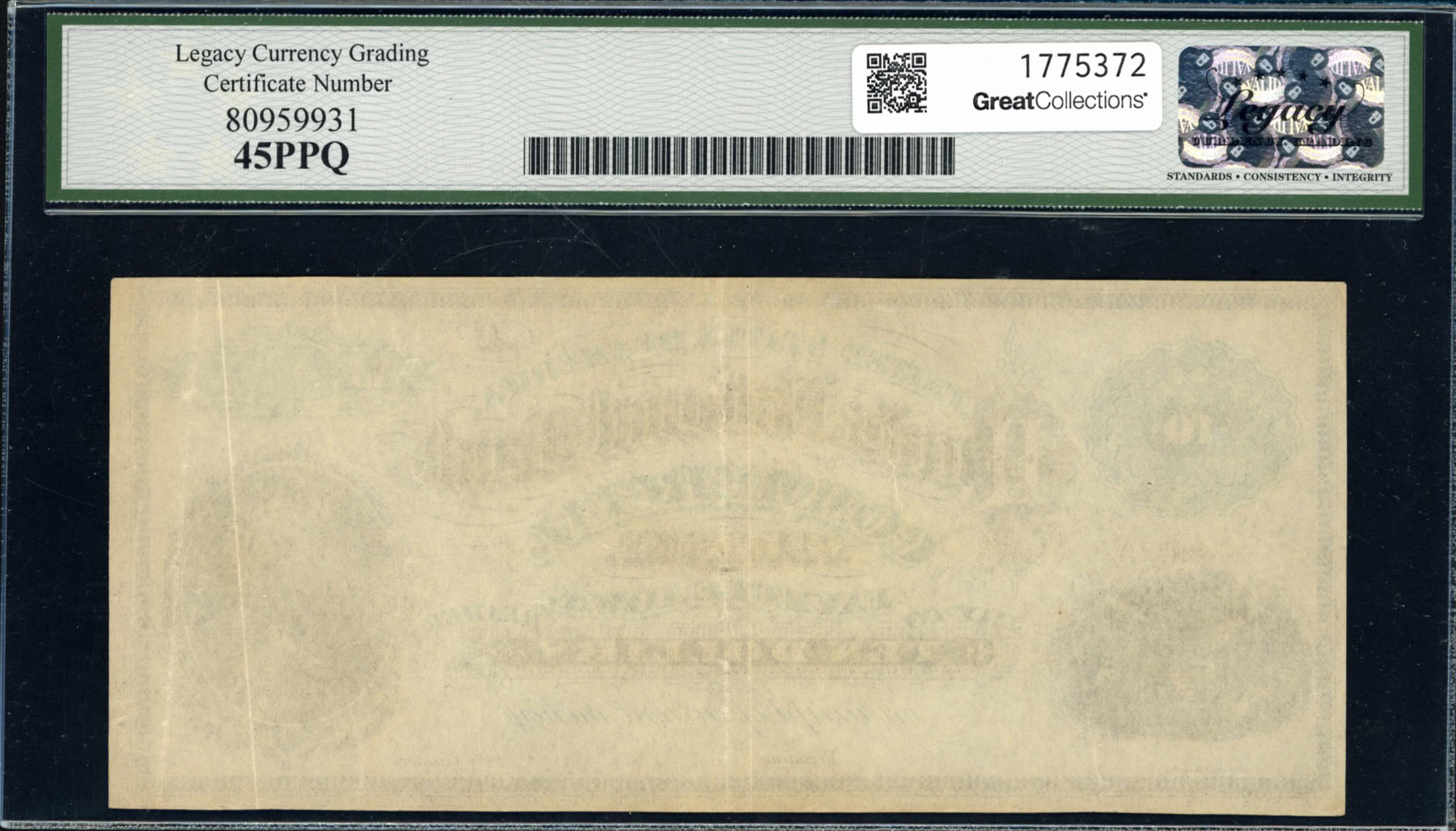 ND Fayette, Indiana Hurd's National Bank Commercial College $10 Note ...