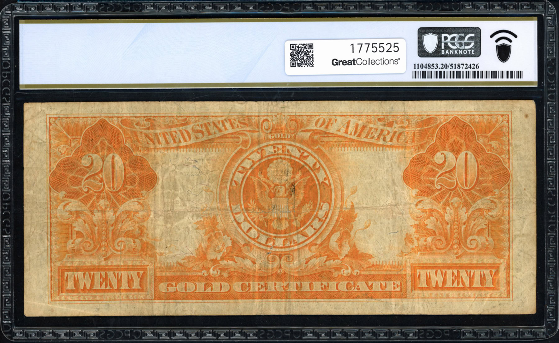 Fr. 1187m 1922 $20 Gold Certificate Mule Note Speelman / White PCGS ...