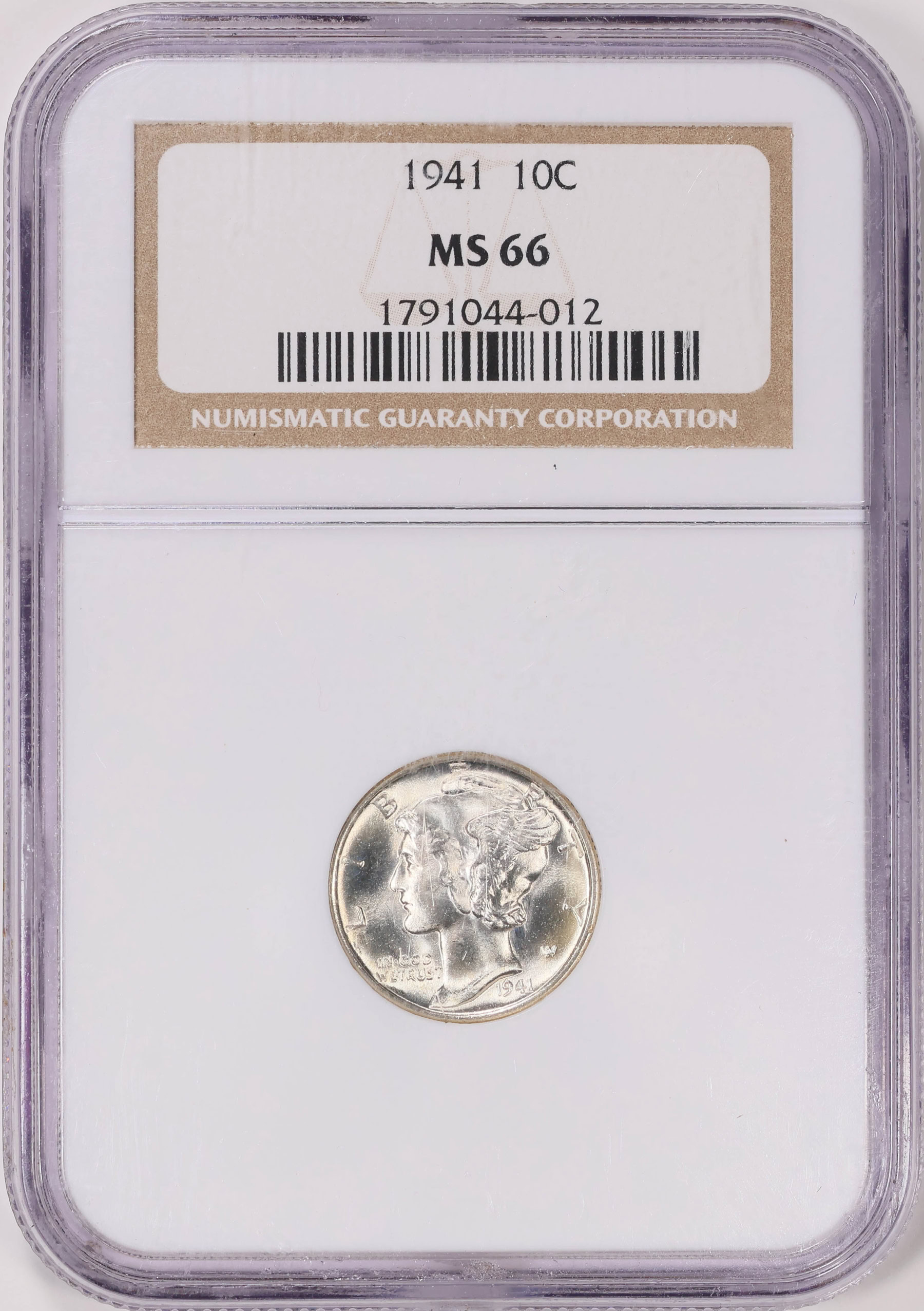 1941 Mercury Dime NGC MS-66 (Item 1775702) | GreatCollections Coin Auctions
