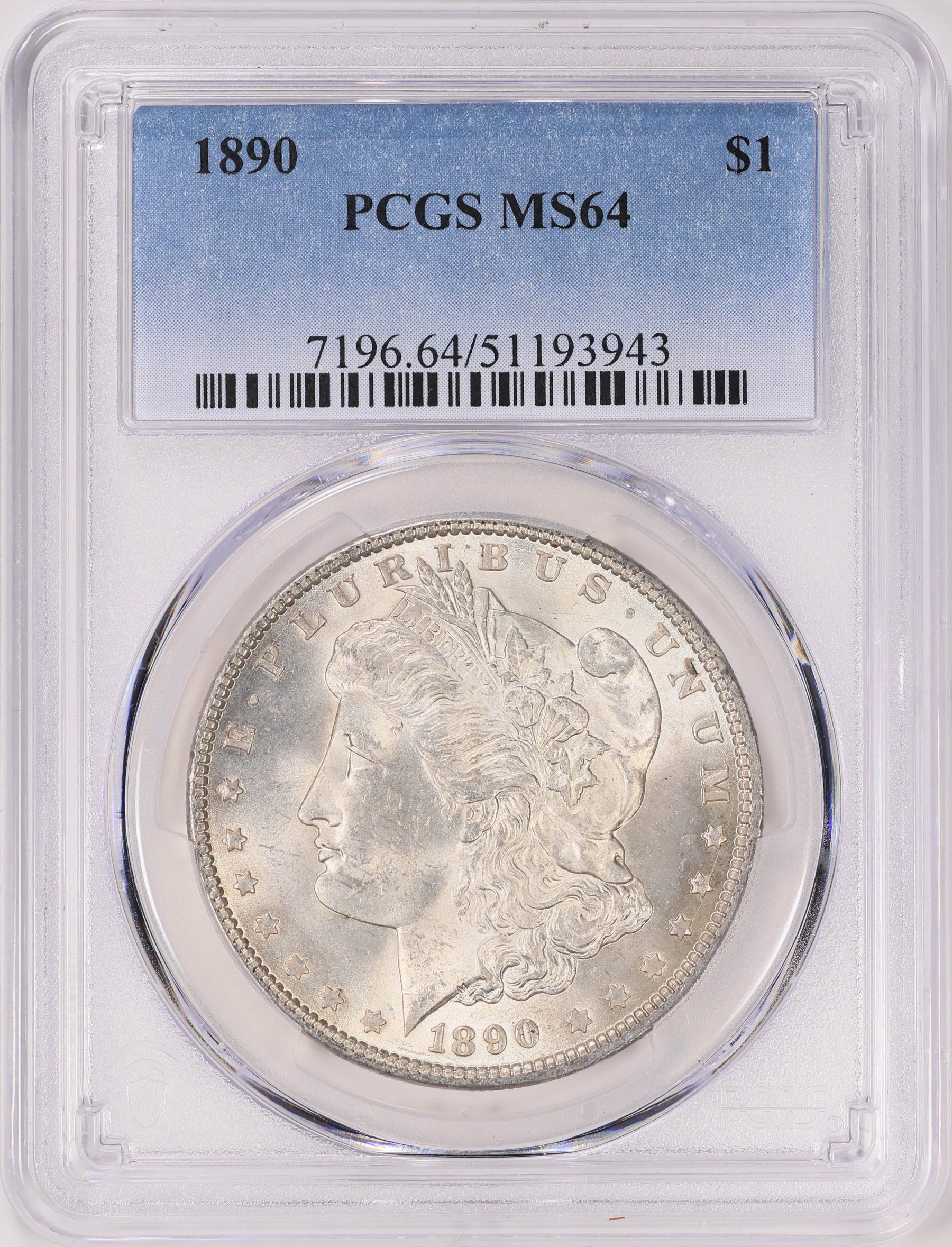1890 Morgan Silver Dollar PCGS MS-64 (Item 1775749) | GreatCollections Coin Auctions